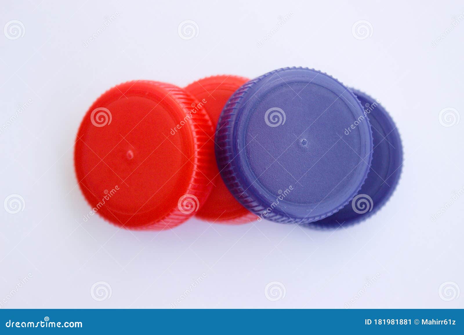 Plastic Bottle Caps Isolated Stock Image - Image of reuse, object ...