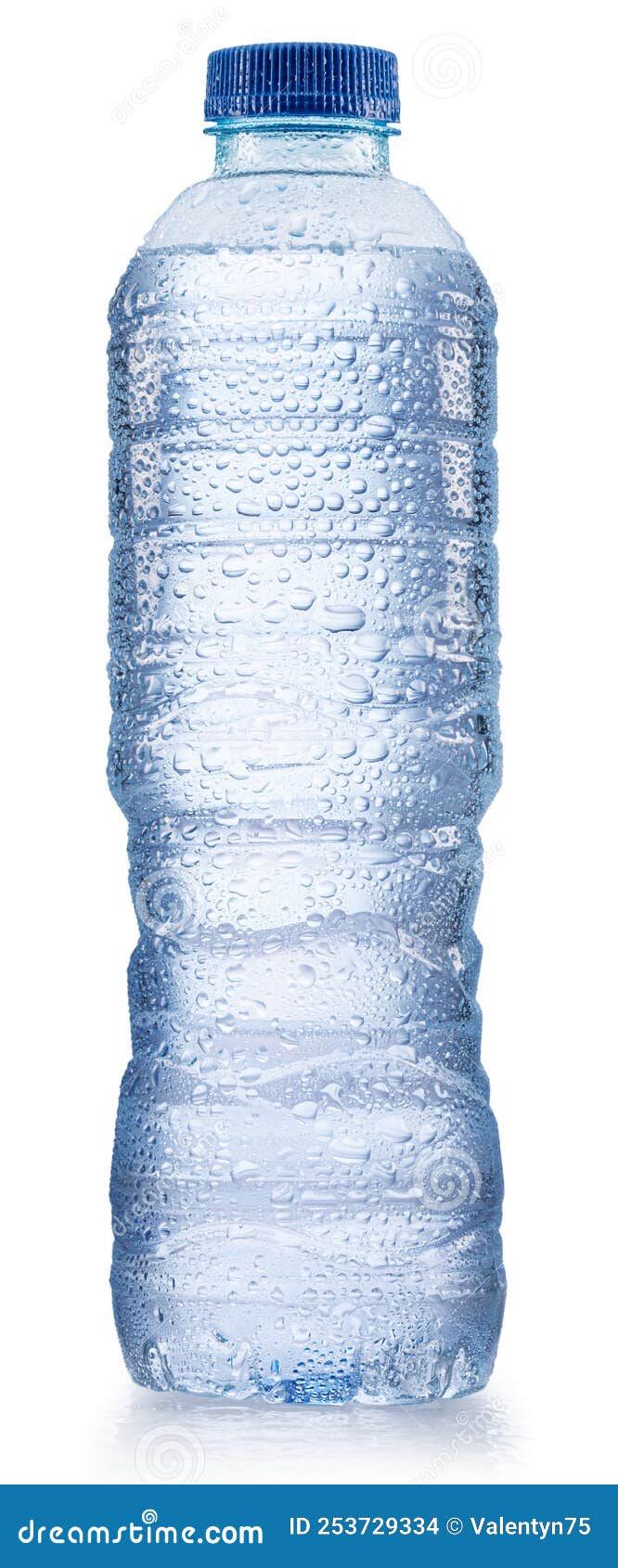 Plastic Bottle of Chilled Water with Condensation Drops. File Contains ...