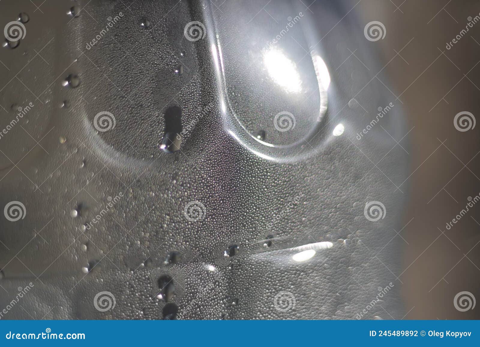 Plastic Bottle. Condensation on Surface. Blue Cork on Water Canister ...