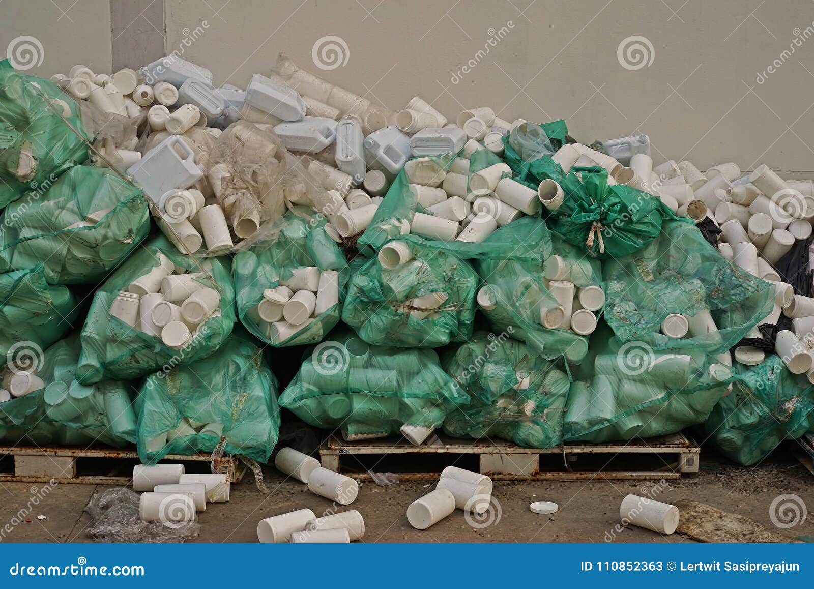 Plastic Bottle Container Improper Storage, Warehouse Management Stock ...