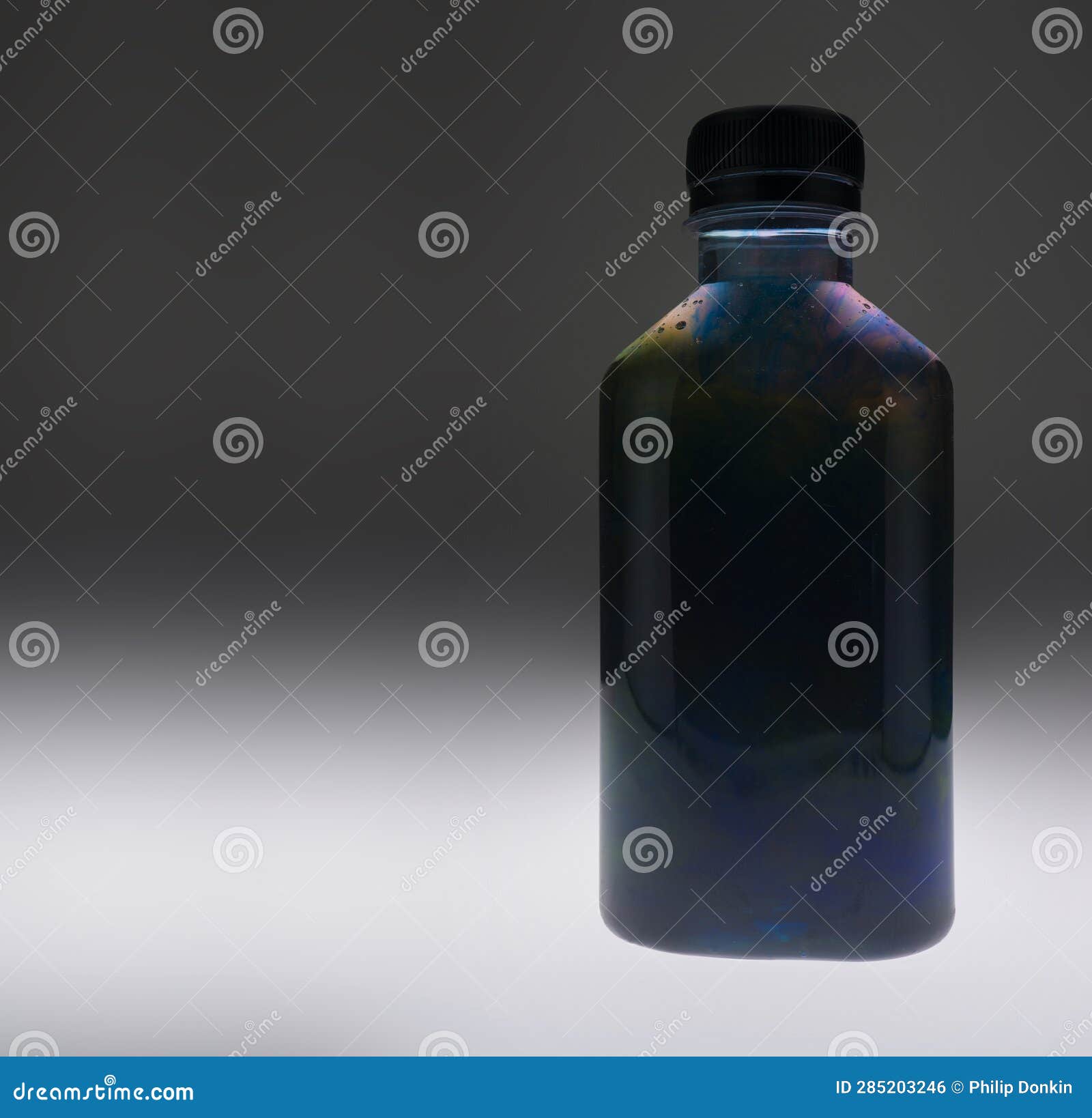 Plastic Bottle Containers with Food Colouring Mixing Creating Unique ...