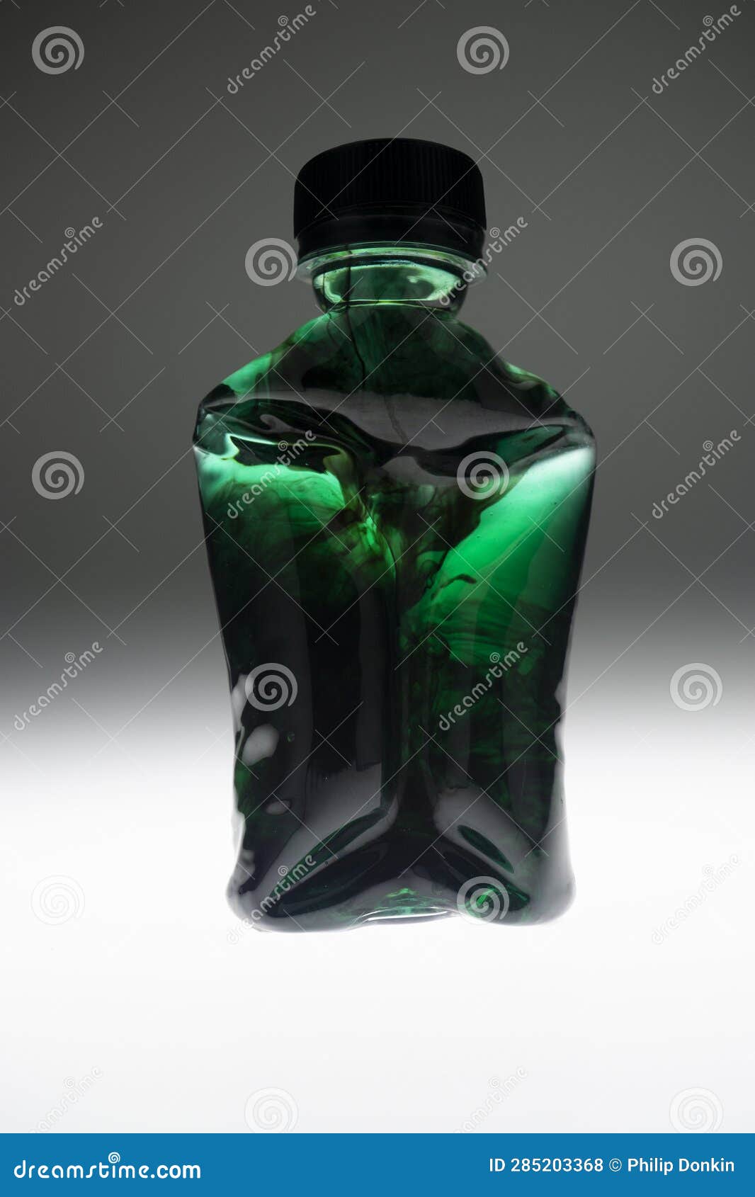 Plastic Bottle Containers with Food Colouring Mixing Creating Unique ...