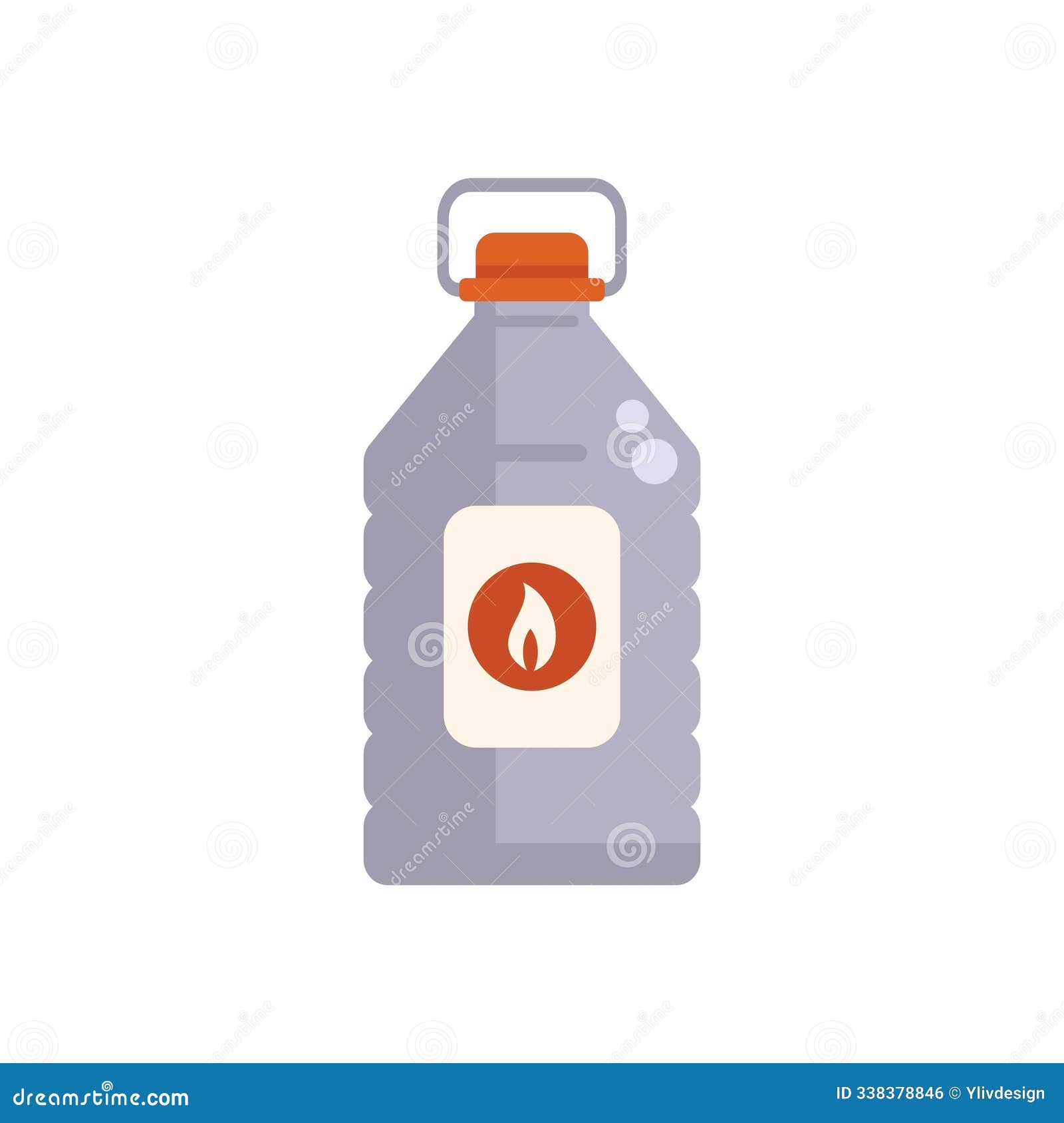 Plastic Bottle Containing Flammable Liquid with Warning Sign Indicating ...