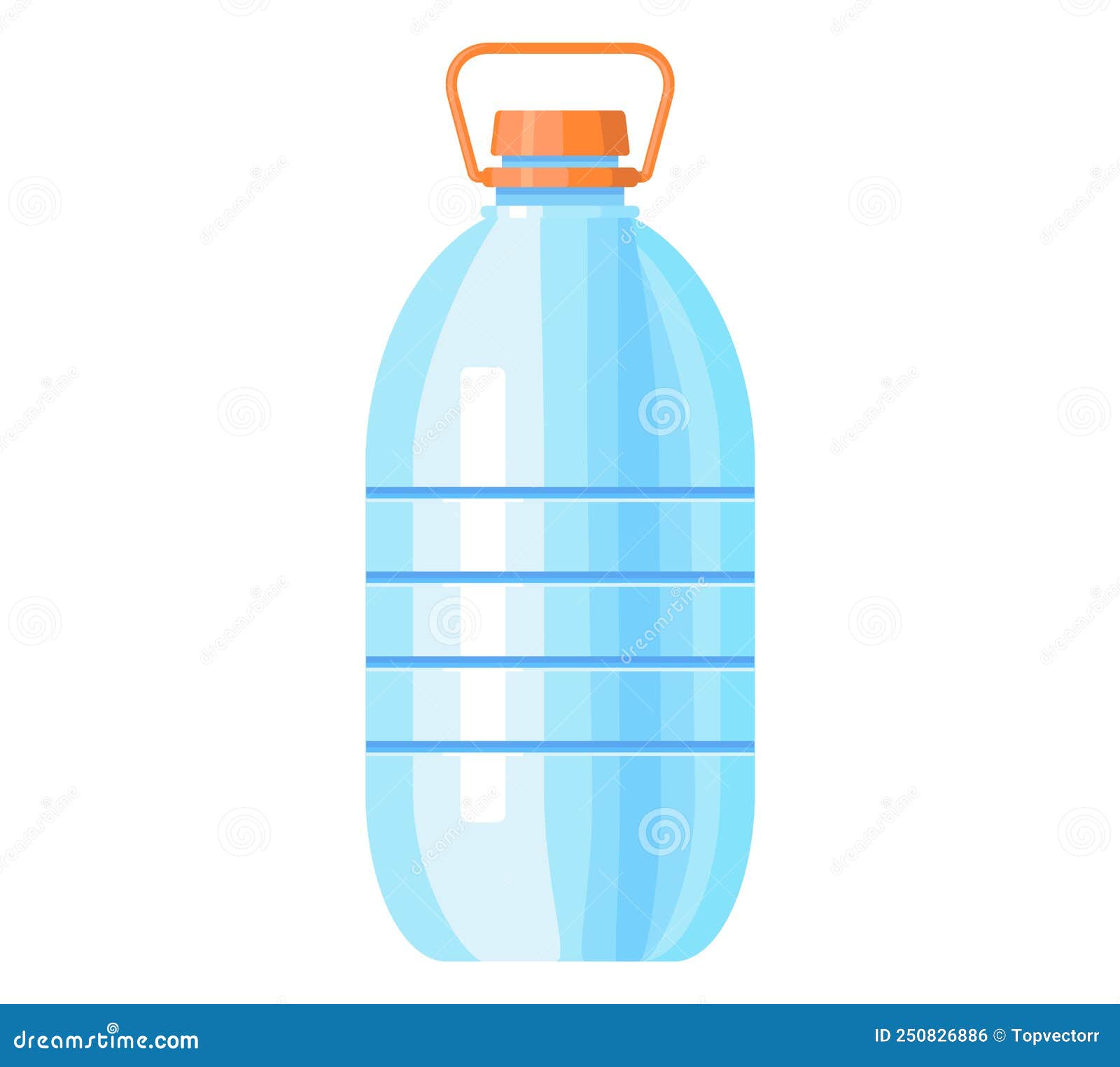 Plastic Bottle with Drinking Water, Container with Cap and Handle ...
