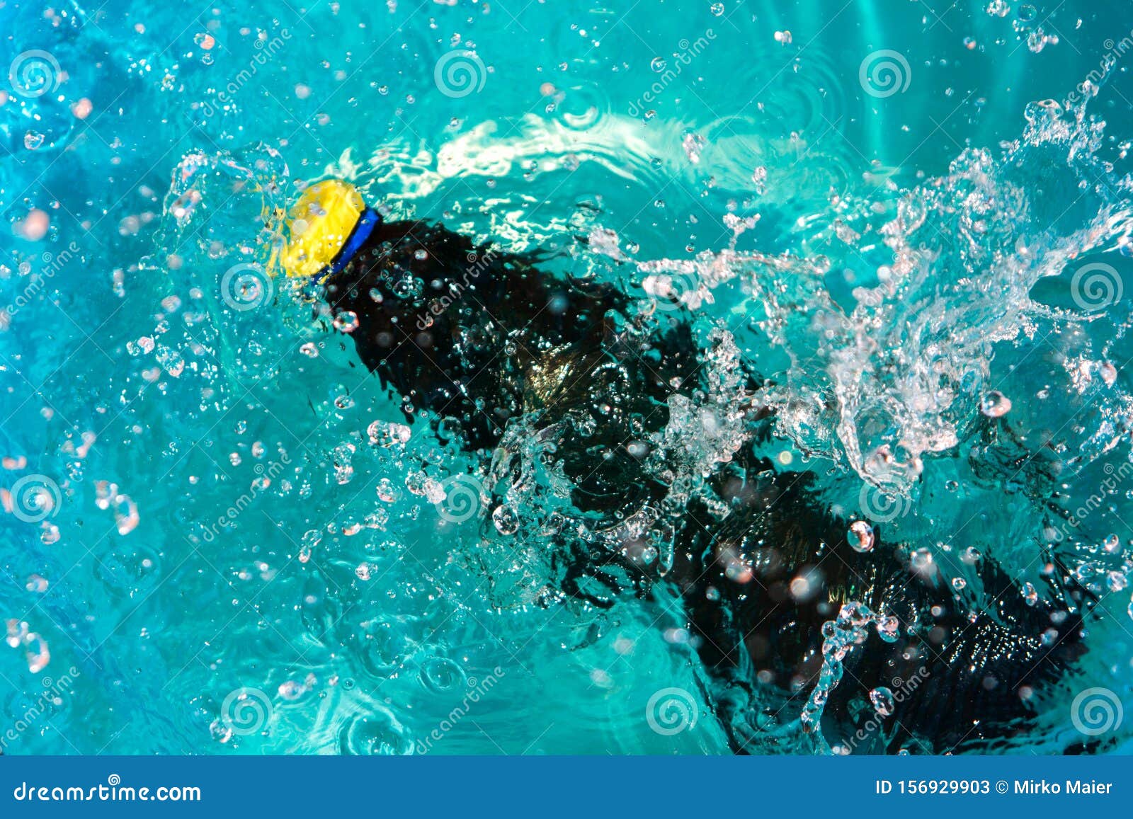 Plastic Bottle Falling into the Water Making Splashes and Spraying ...