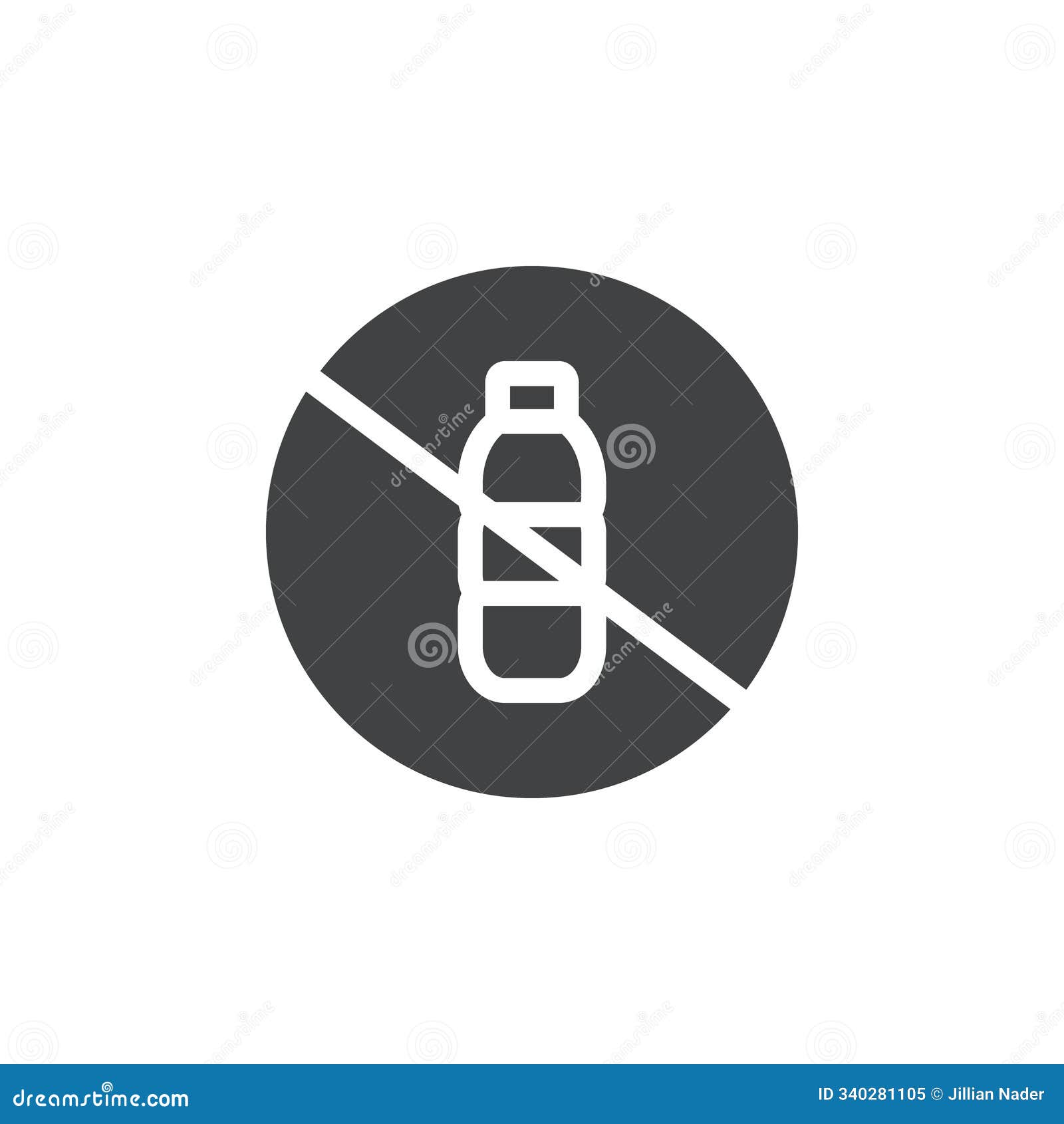 Plastic Bottle Forbidden Icon Simple Vector Symbol Stock Vector ...