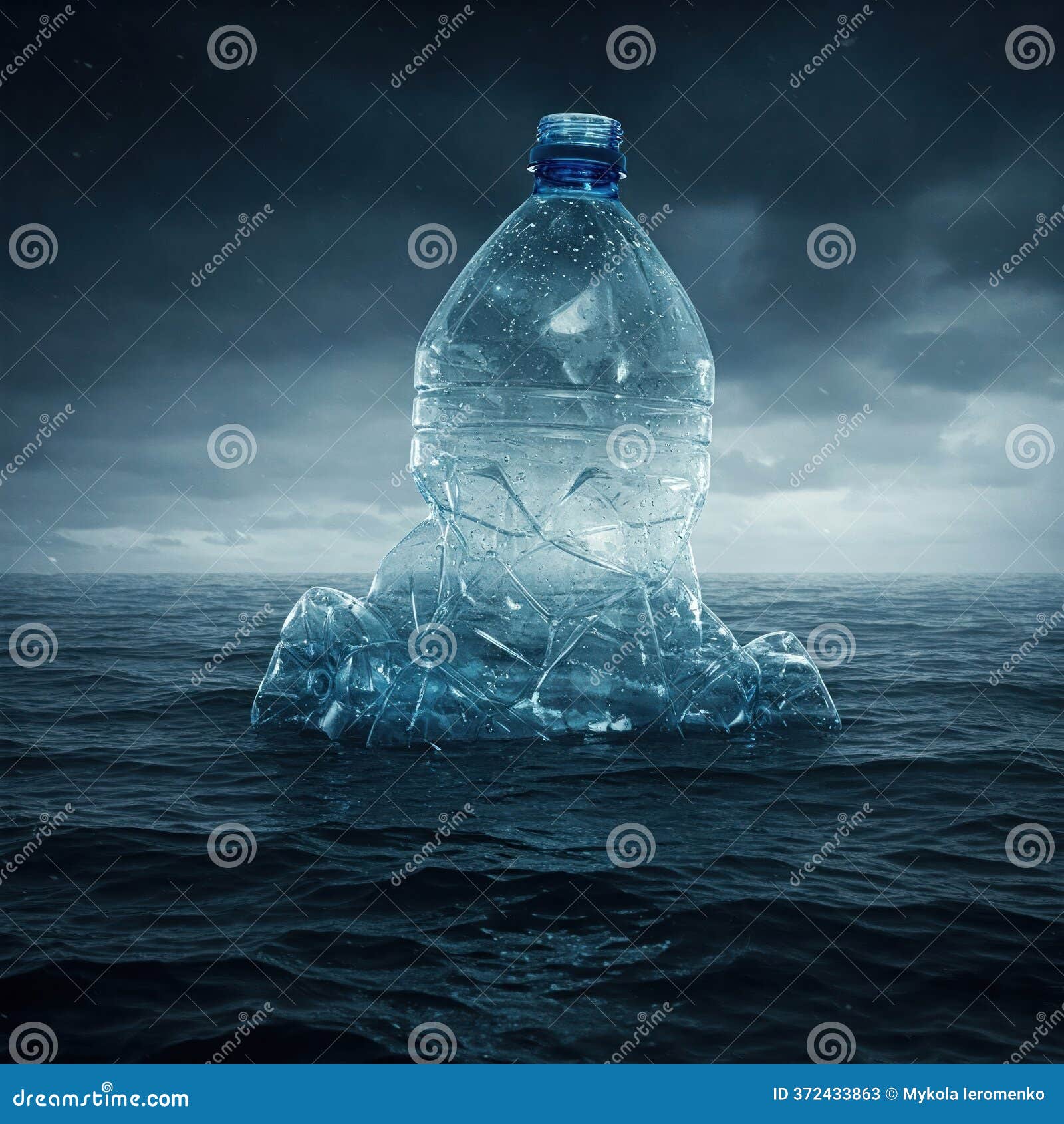 Iceberg In Ocean. Hidden Threat Or Danger Concept. 3d Illustration ...