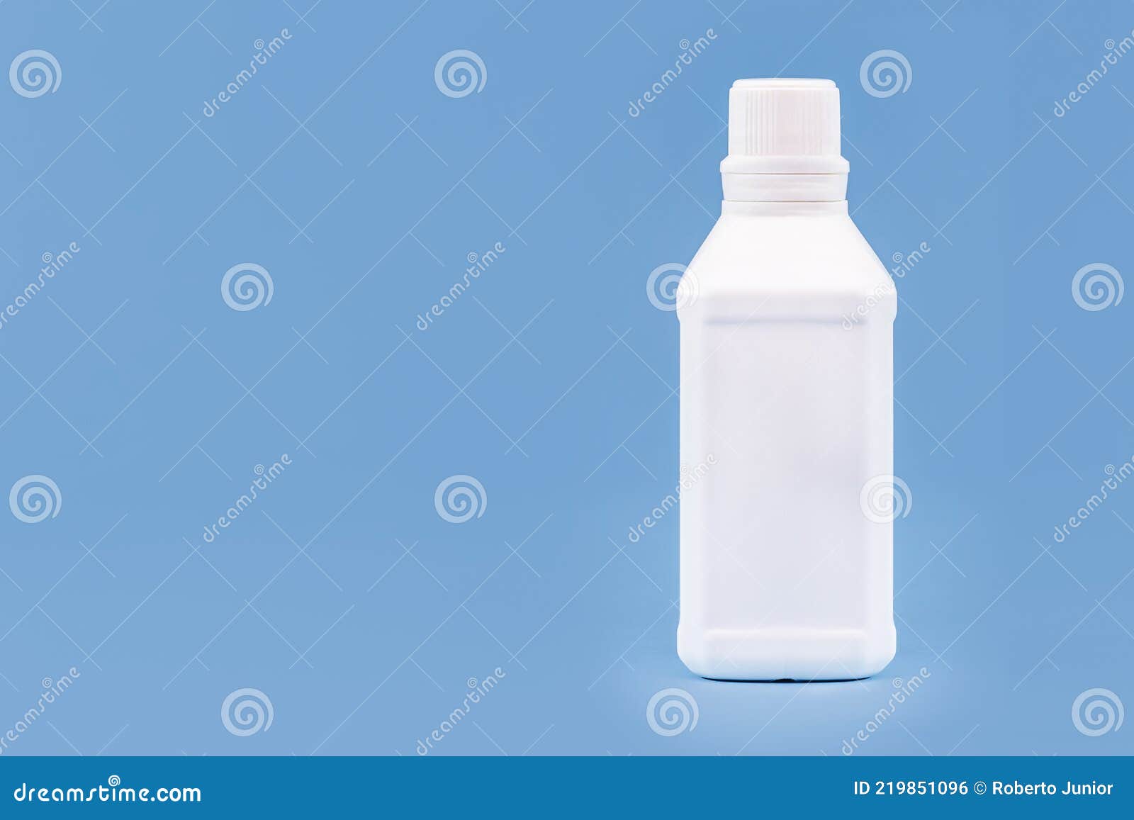 Plastic Bottle for Hydrogen Peroxide, Blue Background, Medicine Concept ...