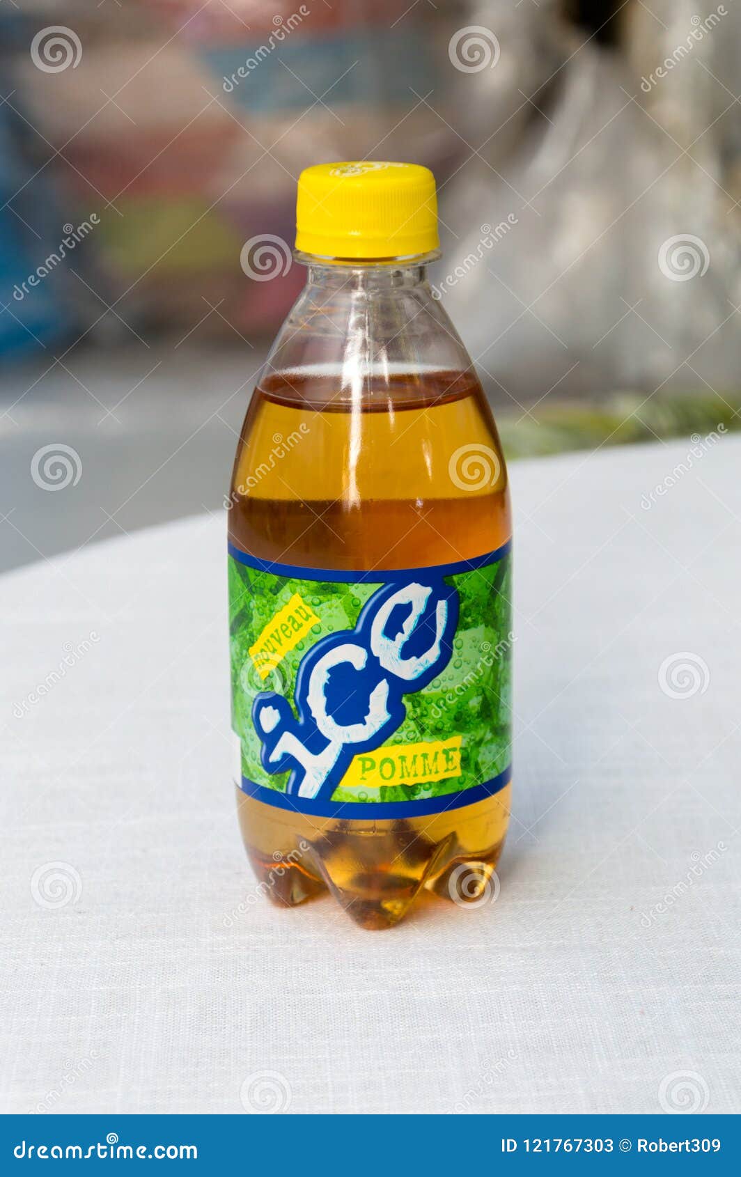 Plastic Bottle Ice Pomme Soft Drink. Editorial Stock Photo - Image of ...