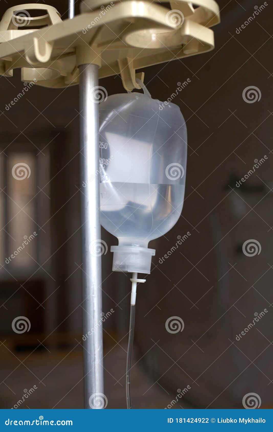 A Plastic Bottle with an Infusion Solution is Connected To the Infusion ...