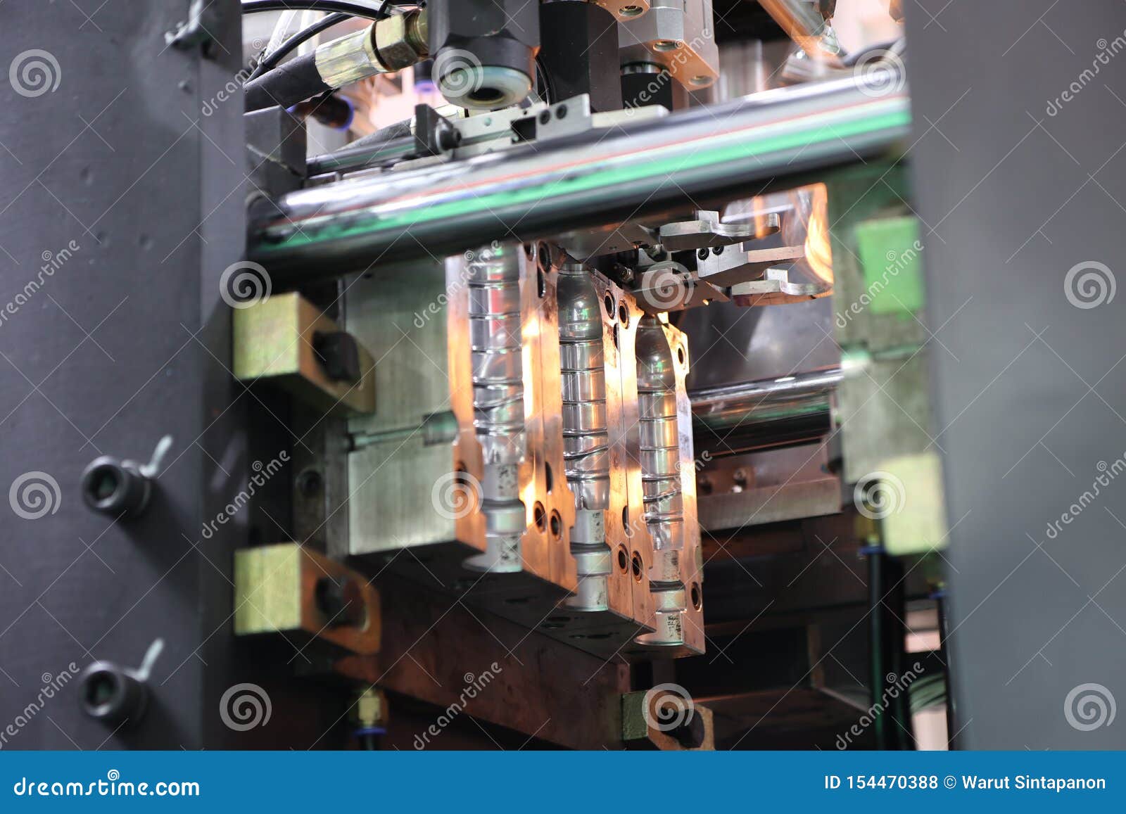 Plastic Bottle Injection Mould Set in Machine Stock Photo - Image of ...