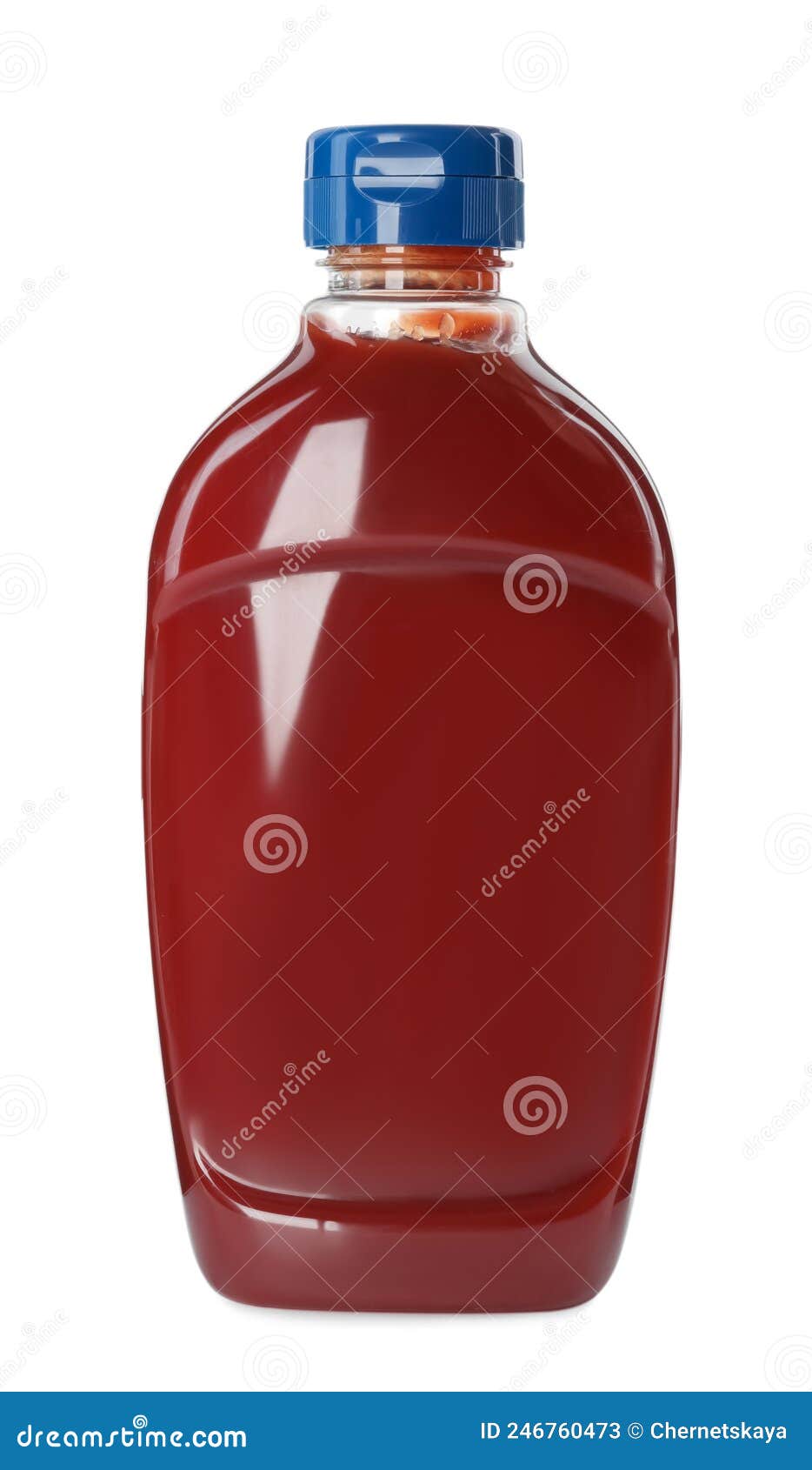Plastic Bottle of Ketchup Isolated on White Stock Image - Image of ...