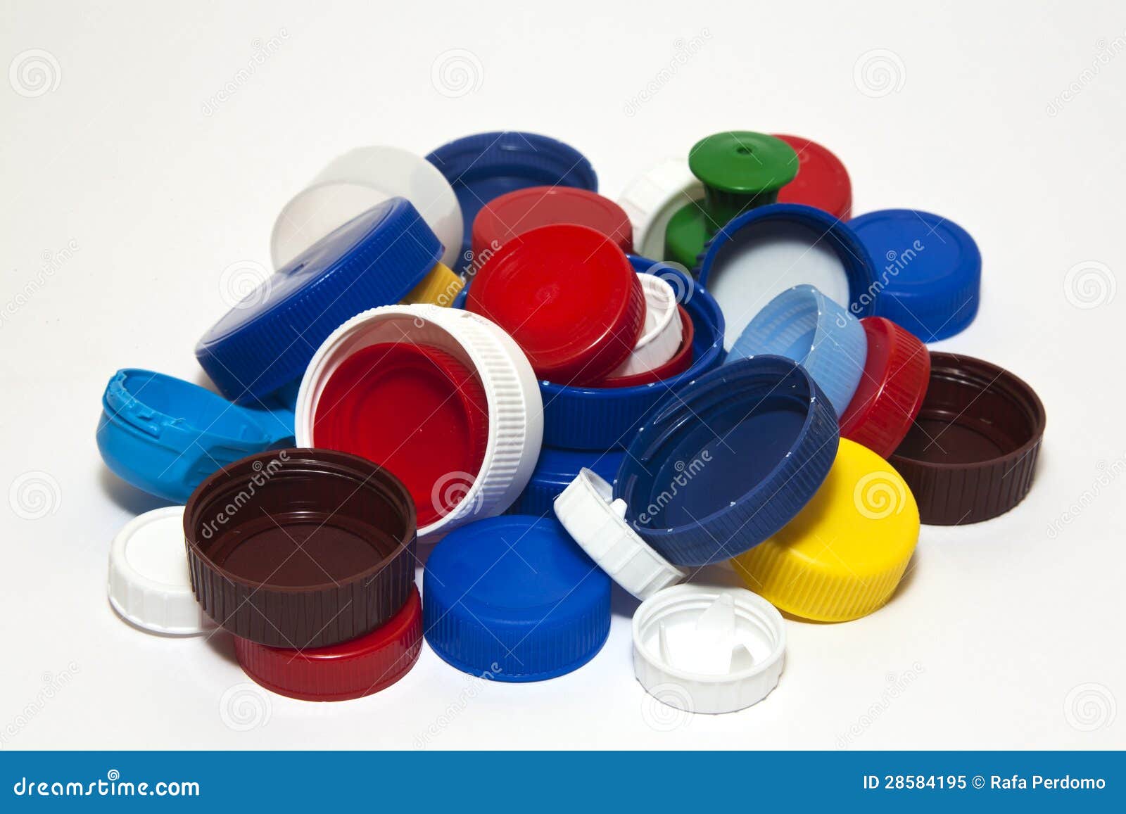 Plastic bottle lids stock image. Image of white, heap - 28584195