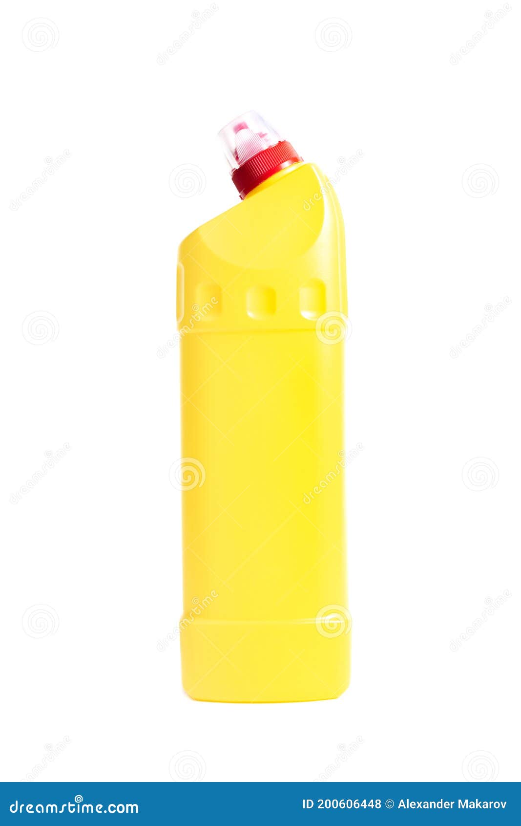 Plastic Bottle for Liquid Detergent, Bleach or Fabric Softener on a ...
