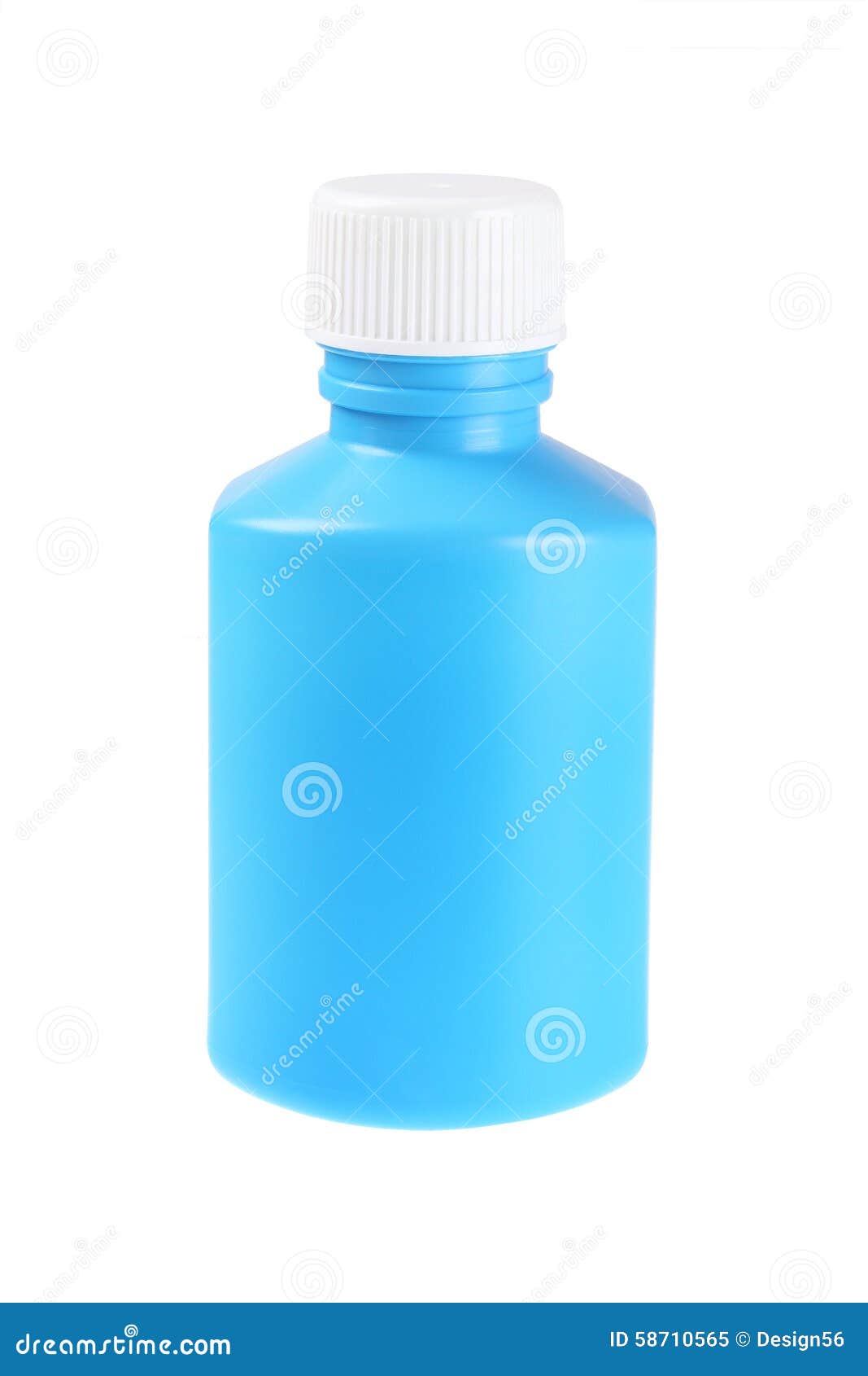 Plastic Bottle for Liquid Medicine Stock Image - Image of shot, blue ...