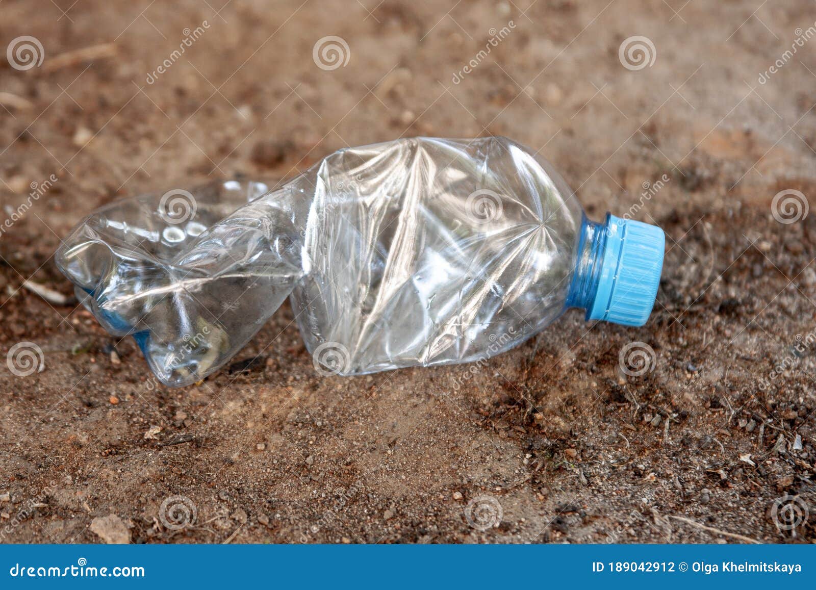 A Plastic Bottle is Lying on the Ground. Environmental Pollution ...