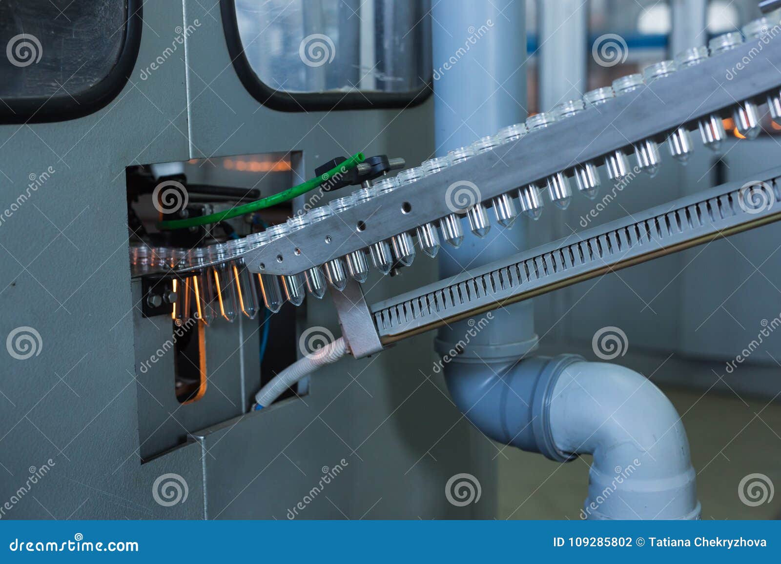 Plastic Bottle Making Process Stock Photo - Image of heat, beverage ...
