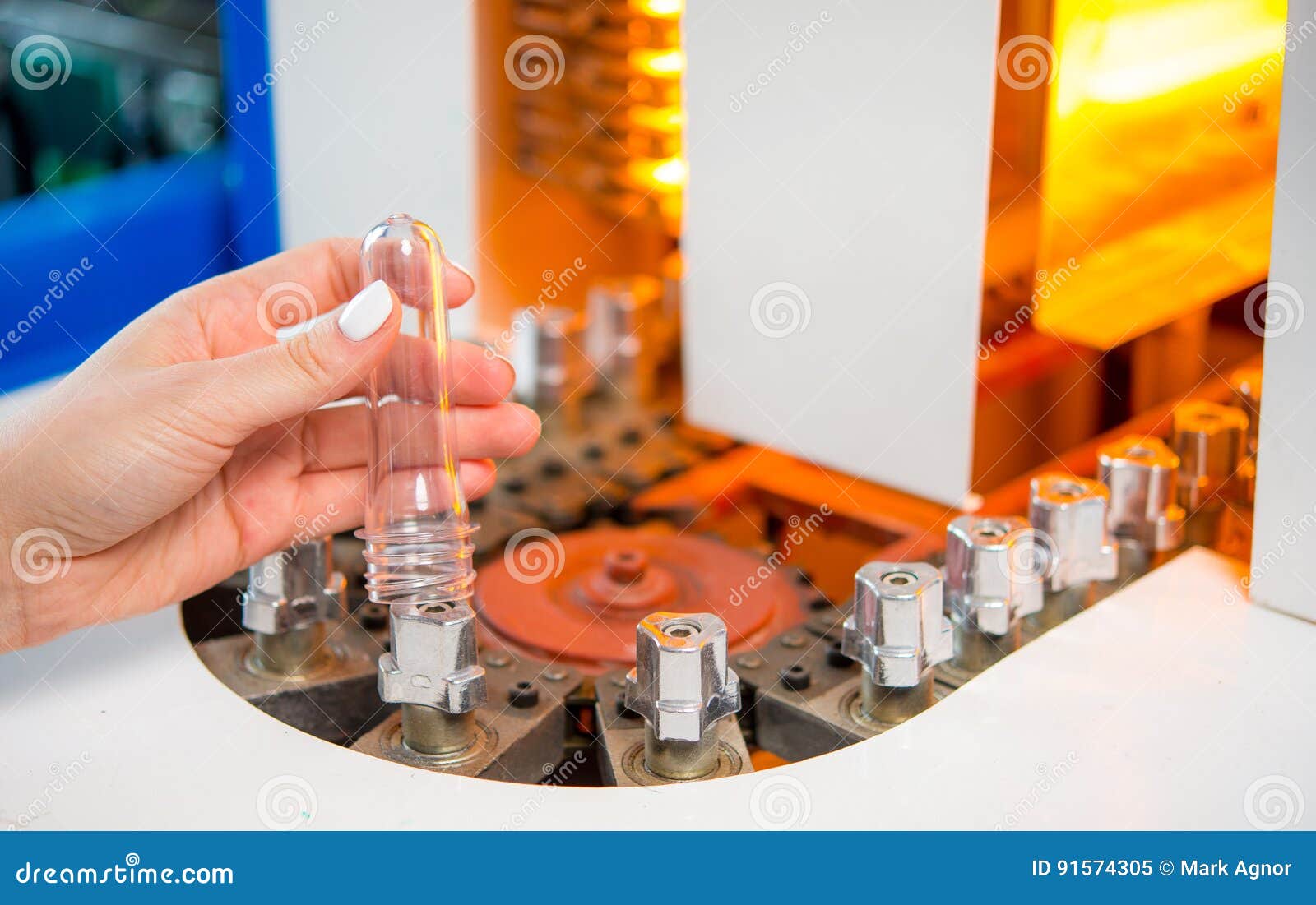 Plastic Bottle Making Process Stock Image - Image of burn, polyethylene ...