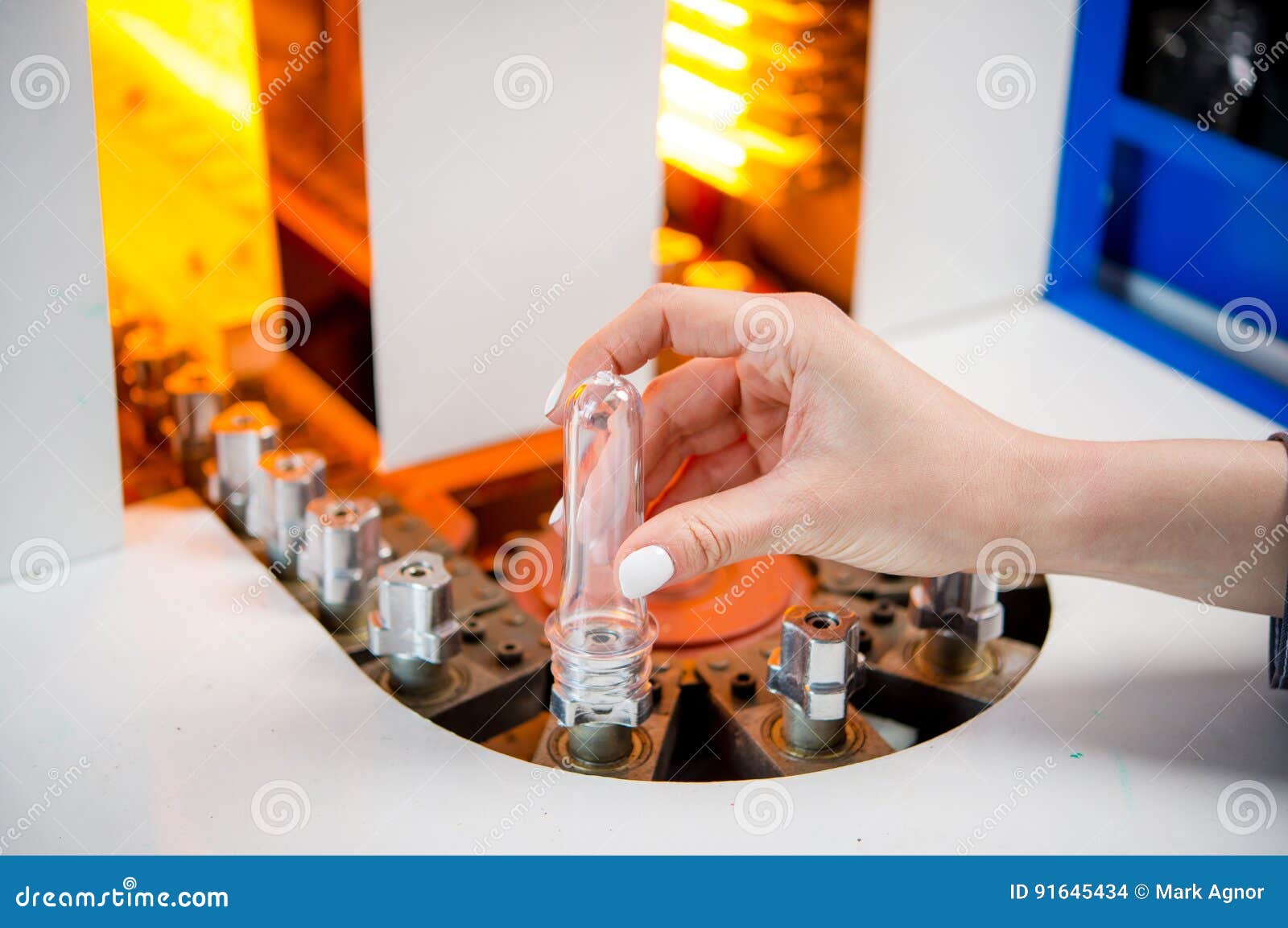 Plastic Bottle Making Process Stock Photo - Image of line, molding ...