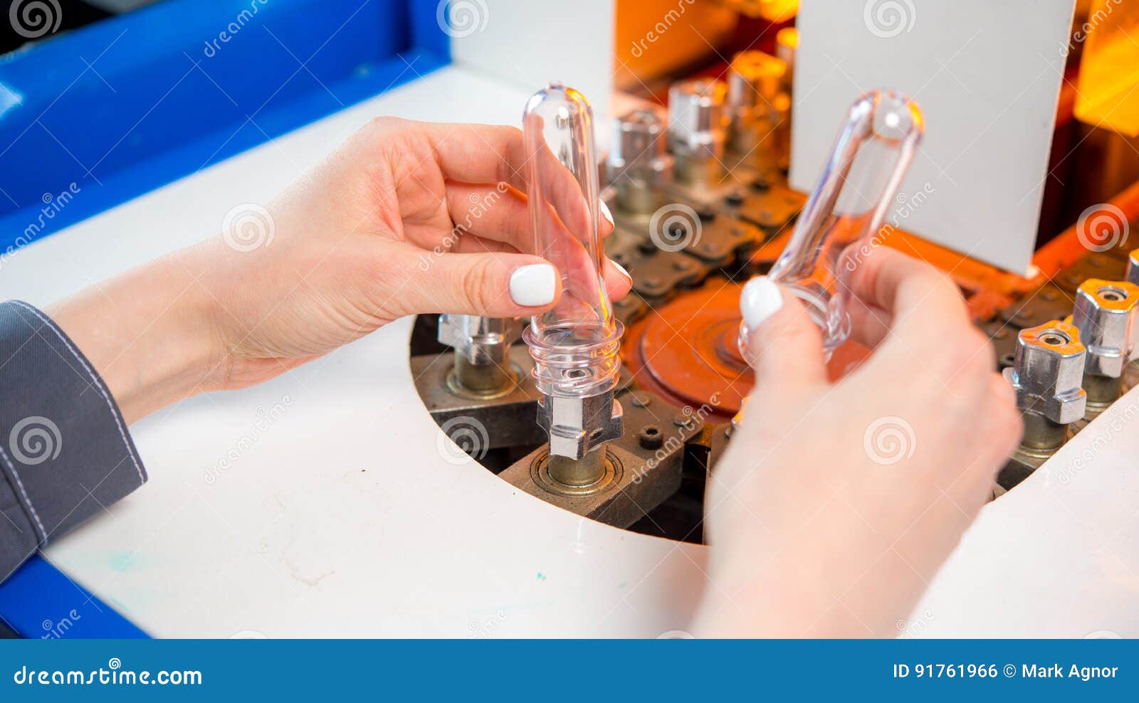 Plastic Bottle Making Process Stock Photo - Image of machinery, forms ...