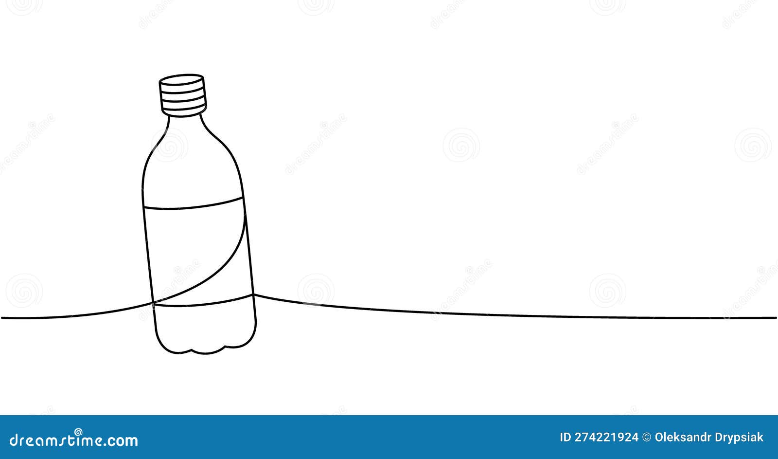 Plastic Bottle One Line Continuous Drawing. Empty Glass or Plastic ...