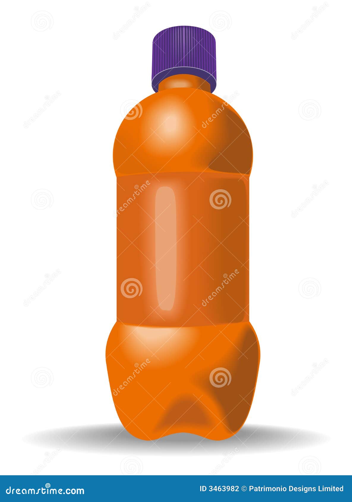 Plastic bottle orange stock illustration. Illustration of juice - 3463982