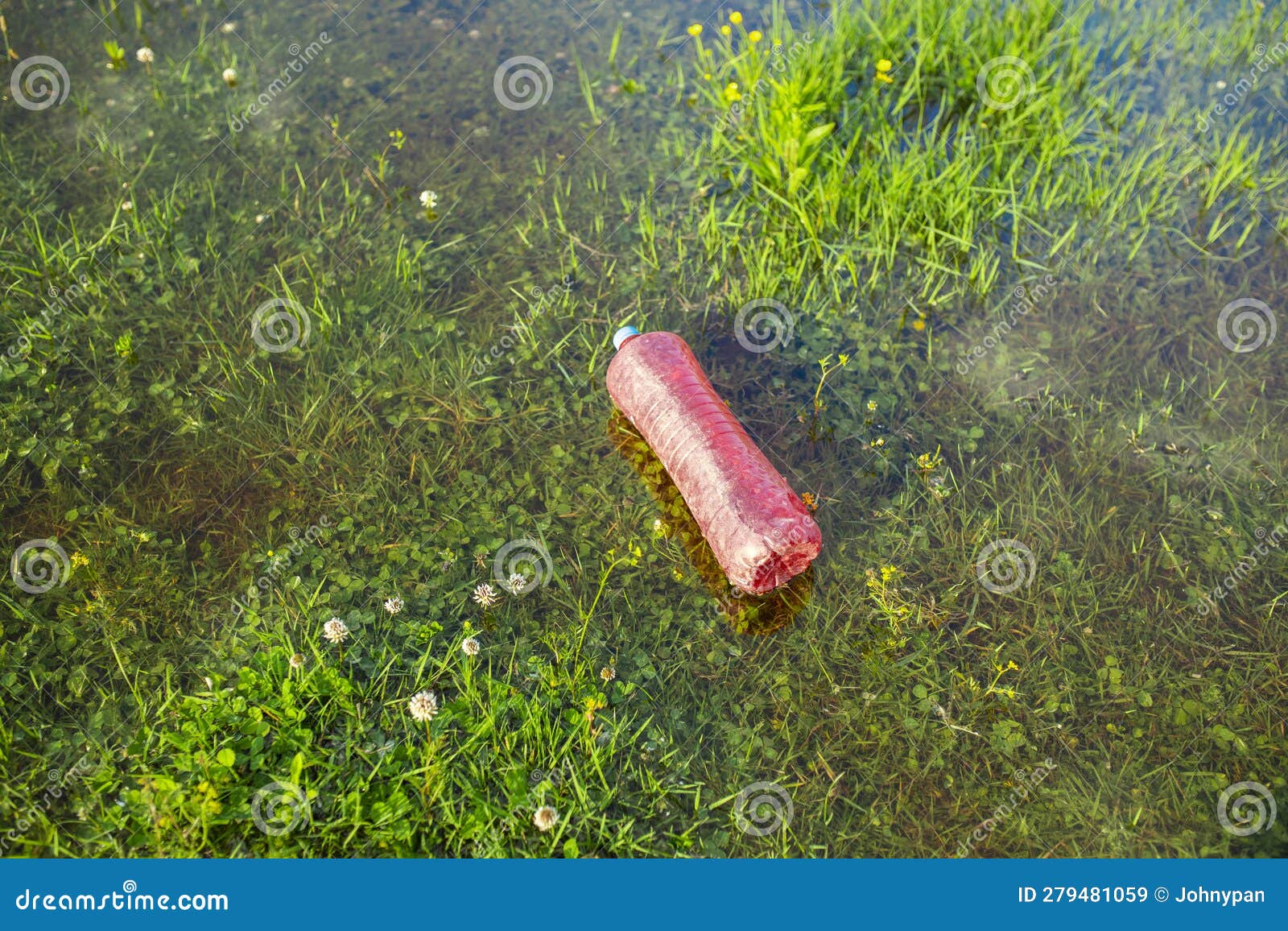 Plastic Bottle Pet in the Water. Nature Pollution Stock Image - Image ...
