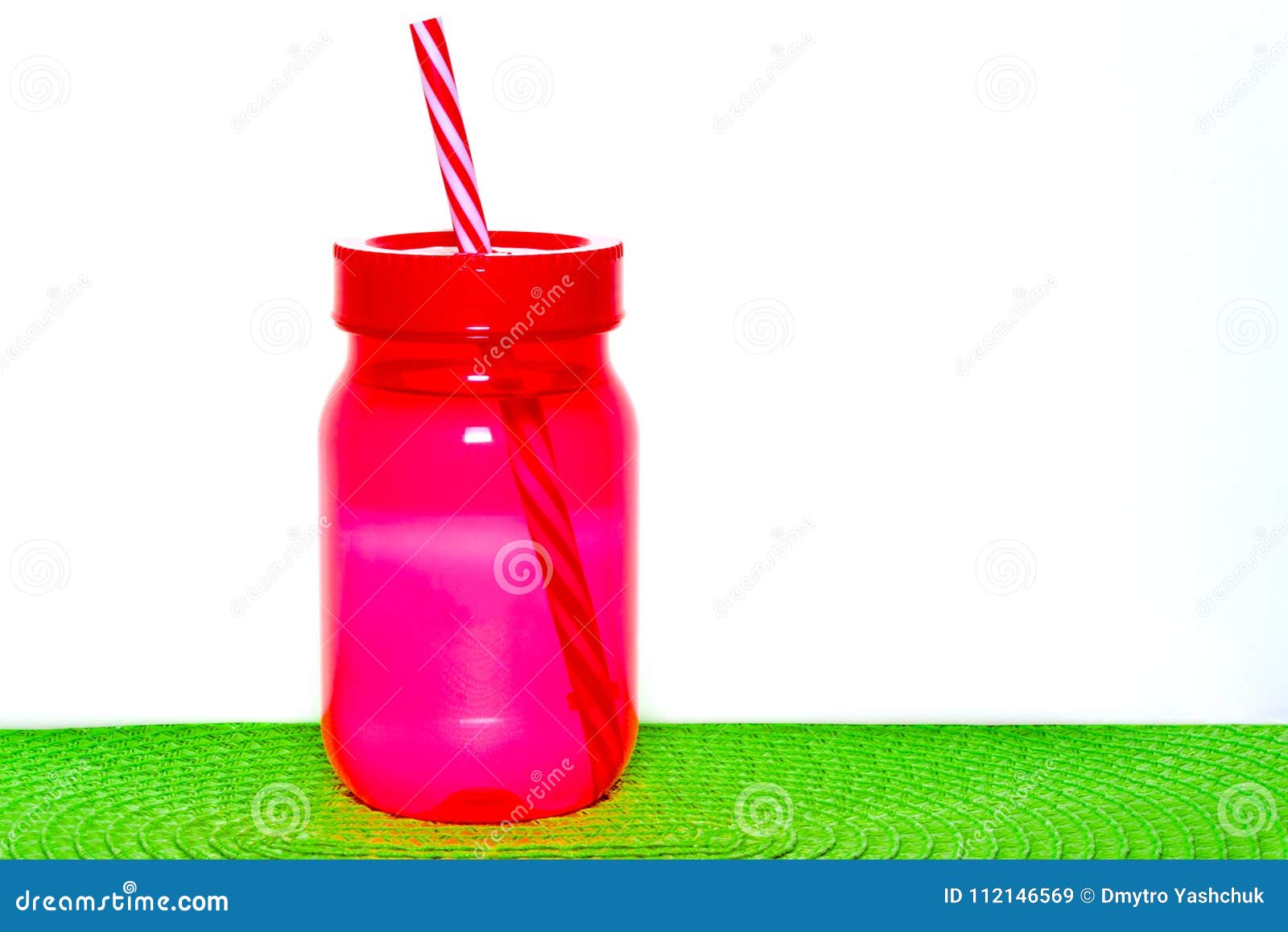 Plastic Bottle of Raspberry Drink Isolated on White Background Stock ...