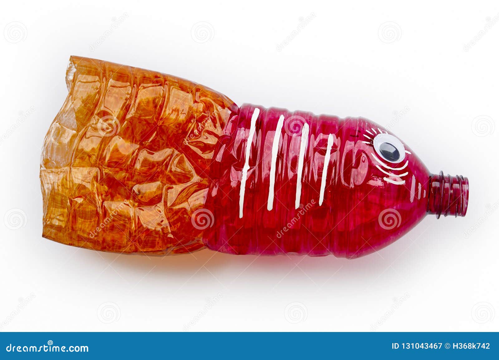 Plastic Bottle Recycled in a Fish Figure. Reuse Garbabe Stock Image ...