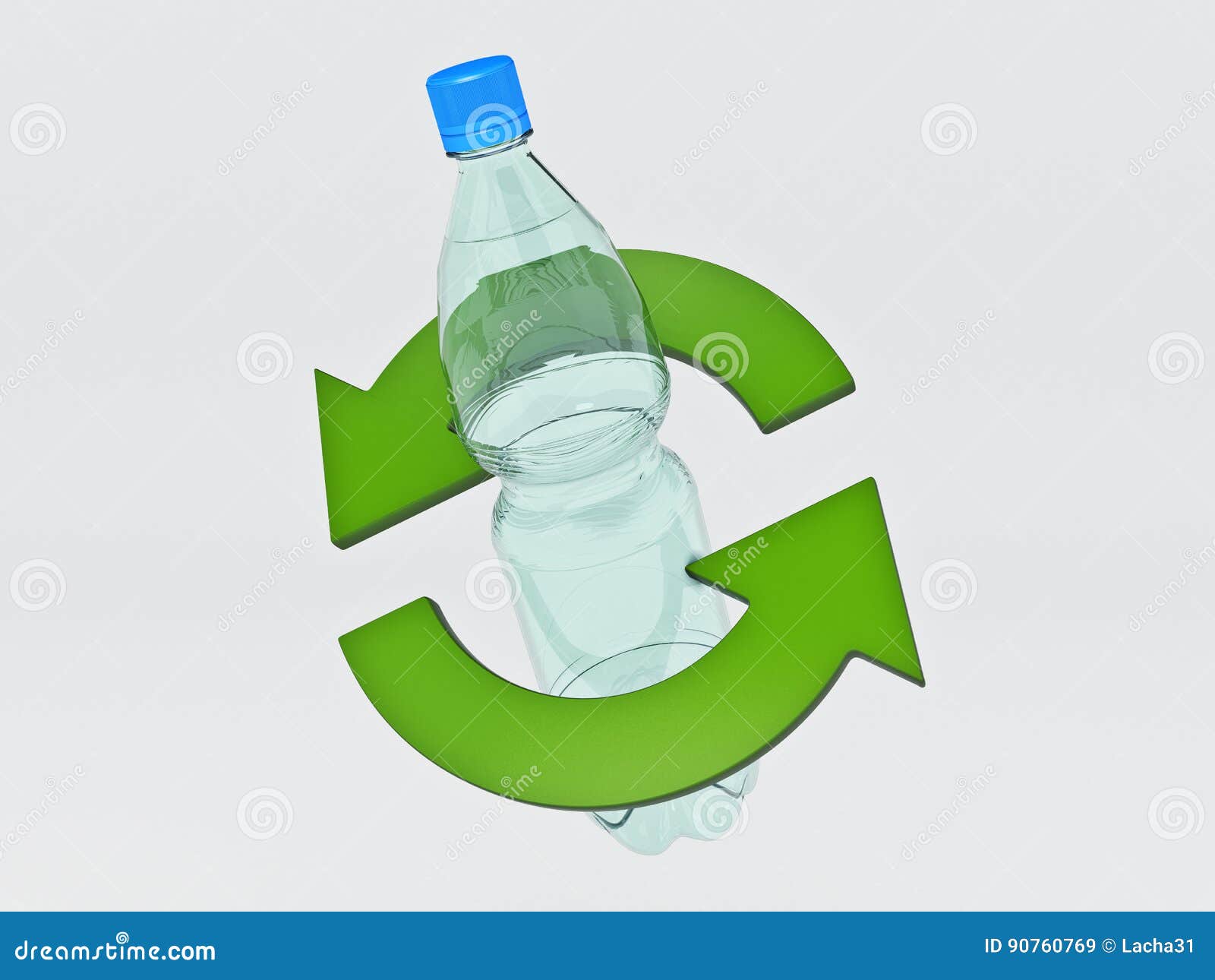 Plastic Bottle Recycling Concept. Stock Illustration - Illustration of ...