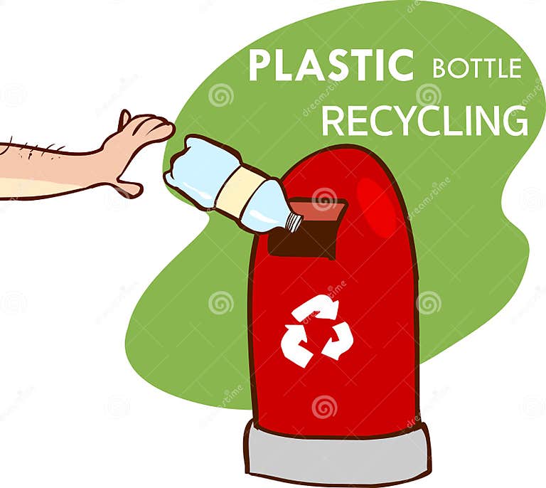 Plastic Bottle Recycling Process Vector Illustration. Stock Vector ...