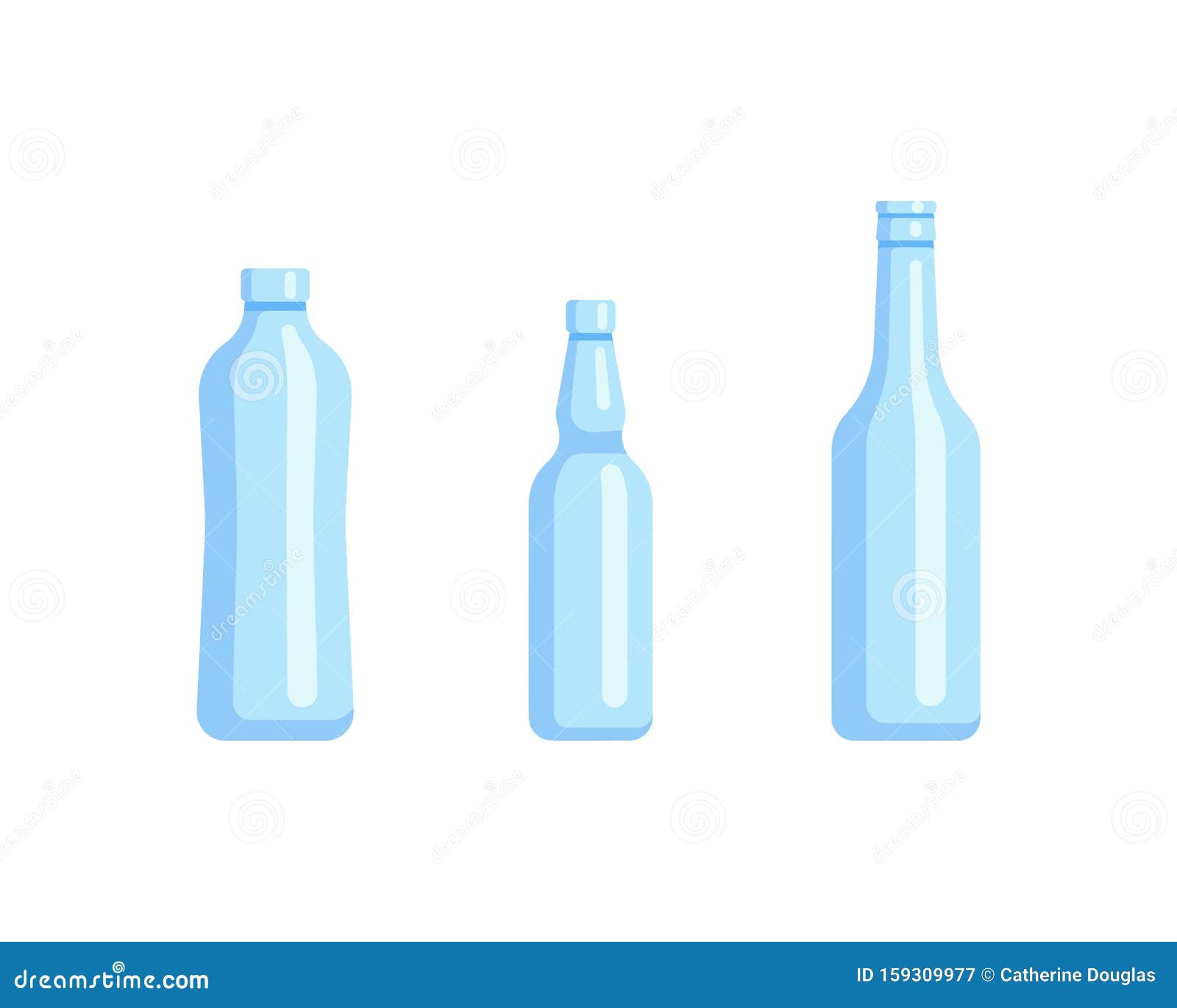 Plastic Bottle Set Design Flat Oil and Beverage. Set Containers of ...