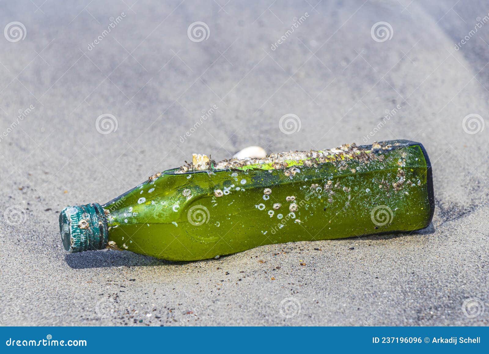 Plastic Bottle Stranded Washed Up Garbage Pollution on Beach Brazil ...