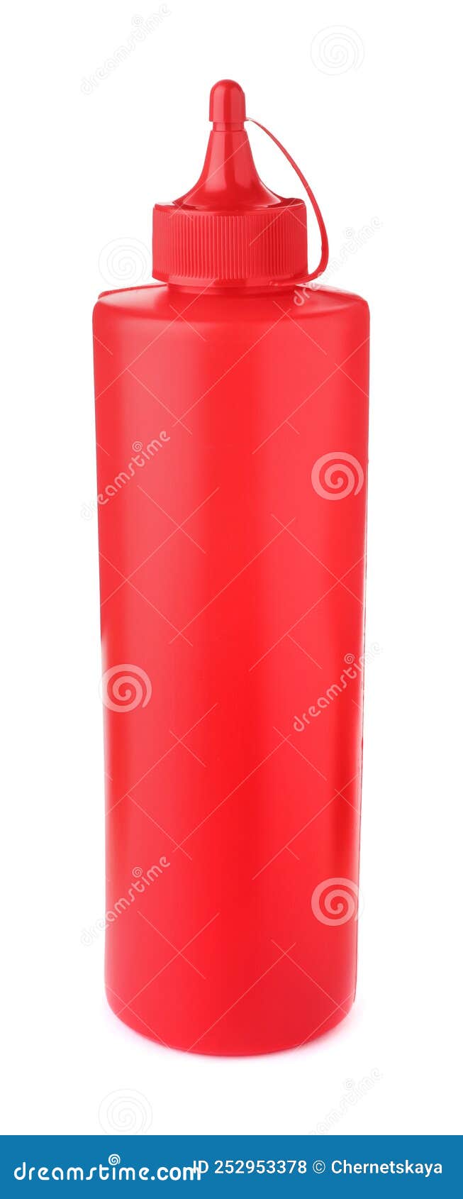 Plastic Bottle of Tasty Ketchup Isolated on White Stock Photo - Image ...