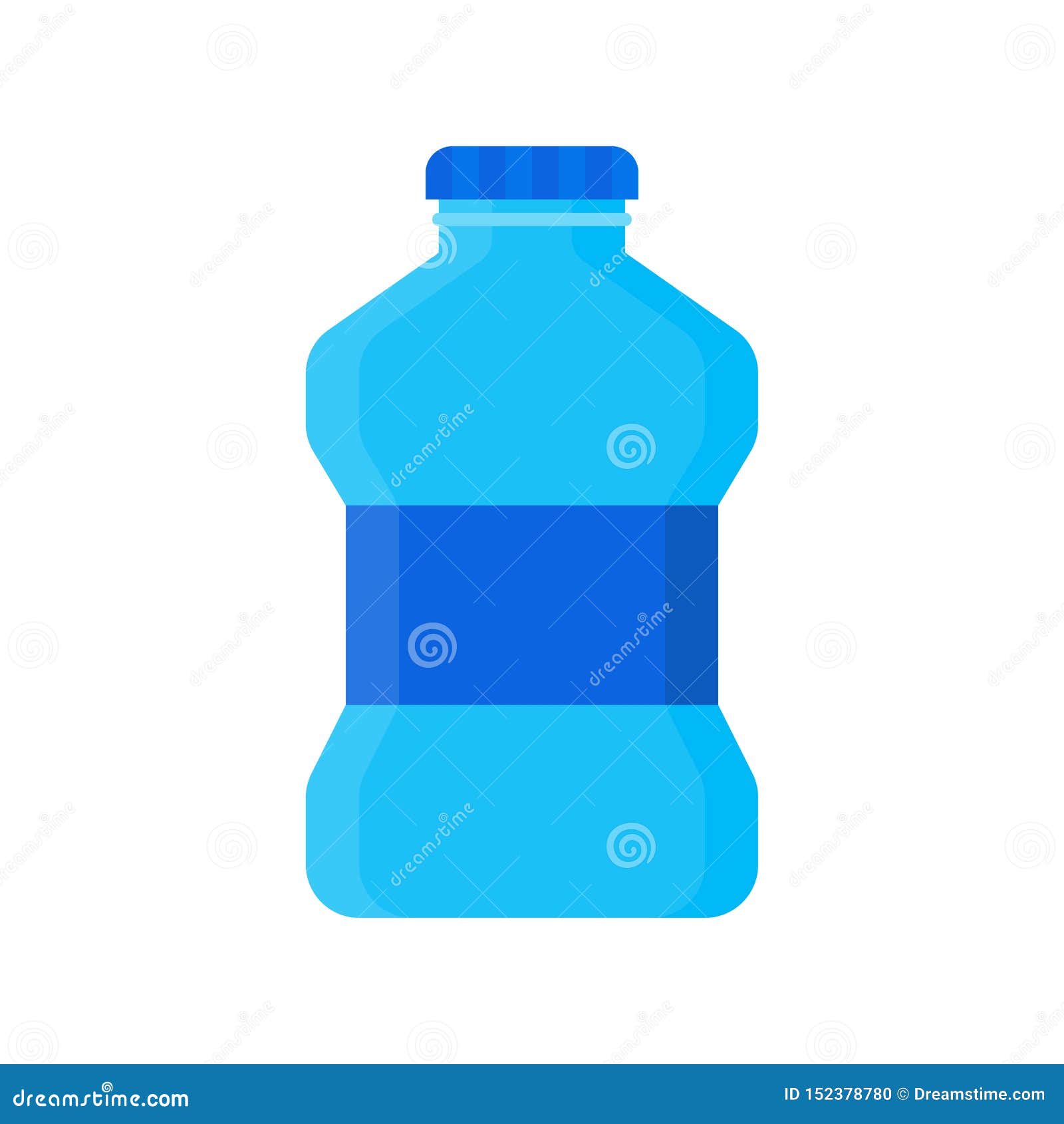 Plastic Bottle Vector Illustration, Flat Style Icon Stock Vector ...