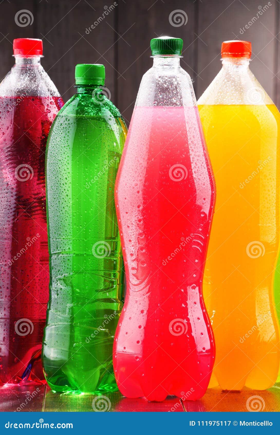 Plastic Bottles of Assorted Carbonated Soft Drinks Stock Image - Image ...