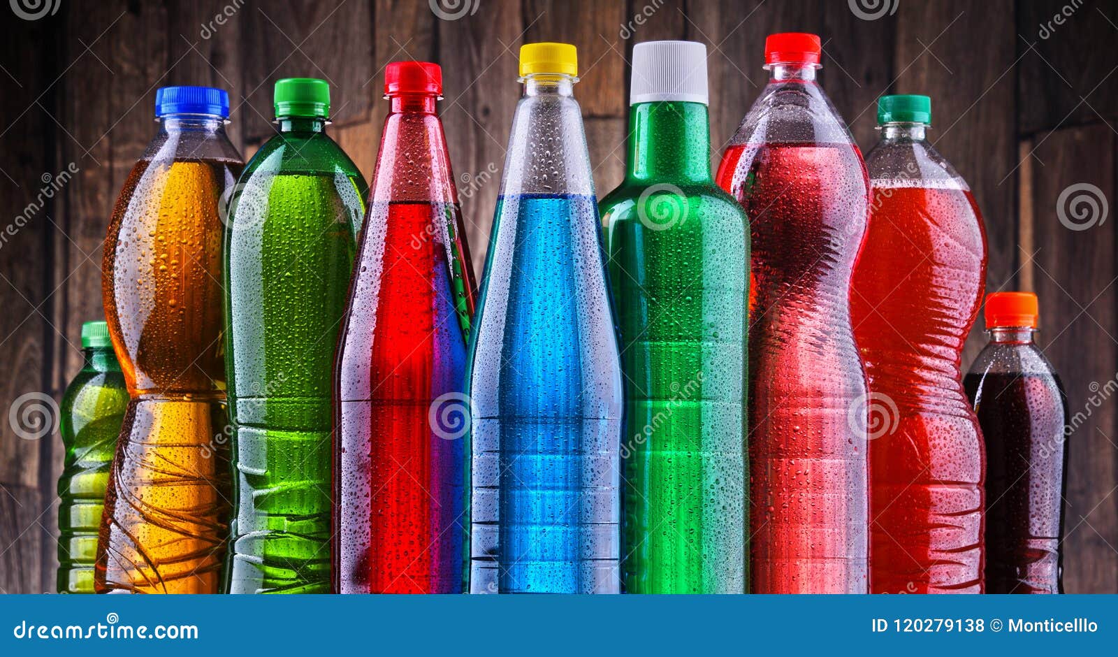 Plastic Bottles of Assorted Carbonated Soft Drinks Stock Photo - Image ...