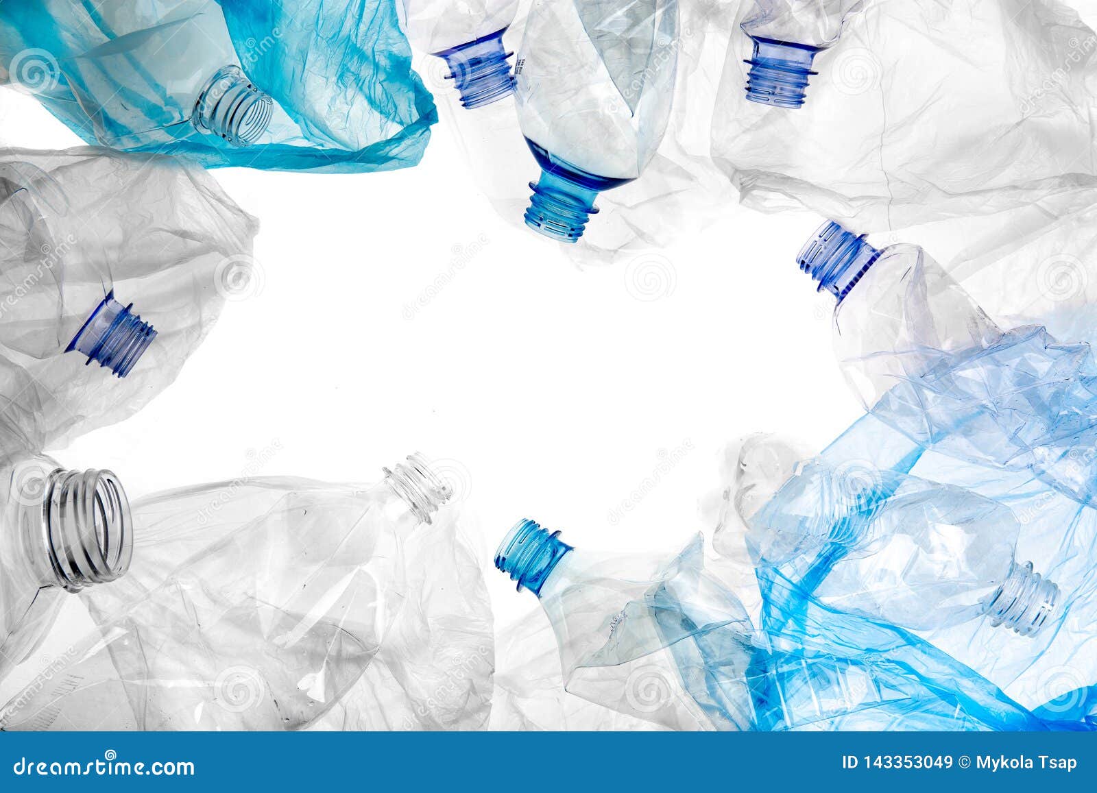 Plastic Bottles and Bags Border Frame Stock Image - Image of backlit ...