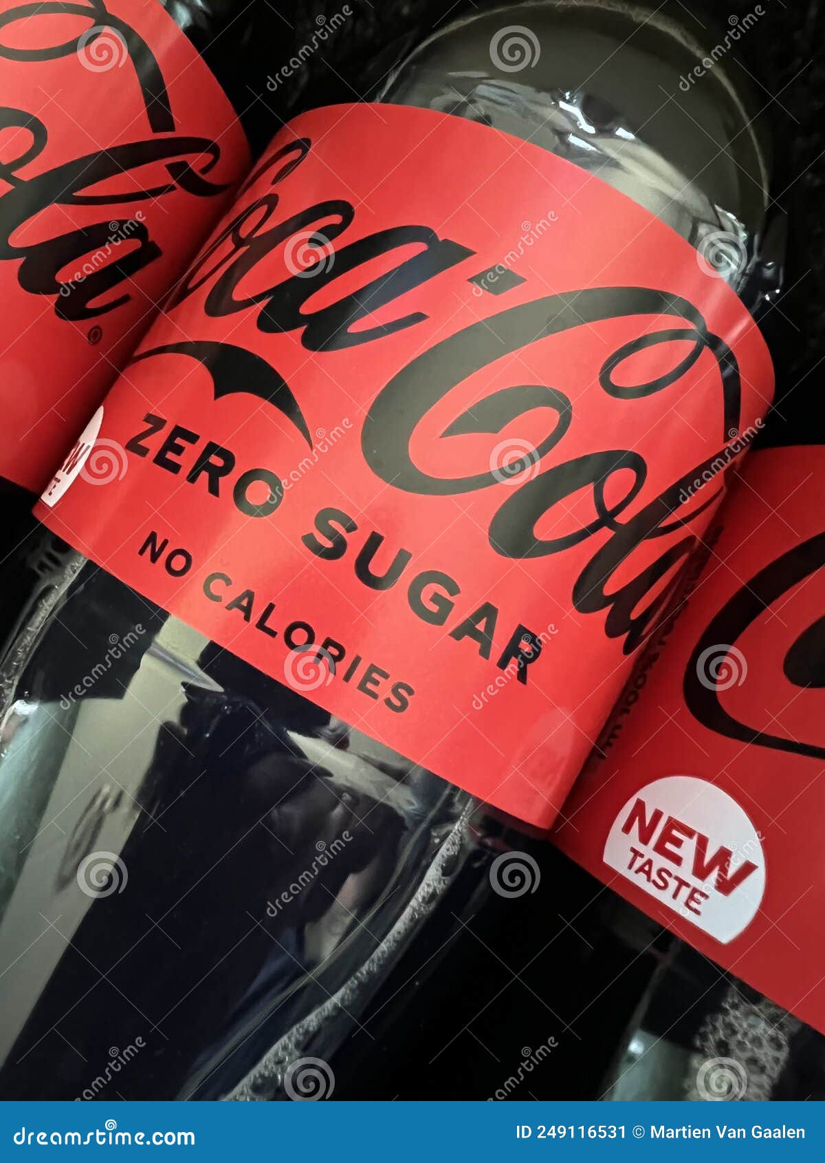 Plastic Bottles with Coca Cola Zero. Editorial Photo - Image of liquid ...