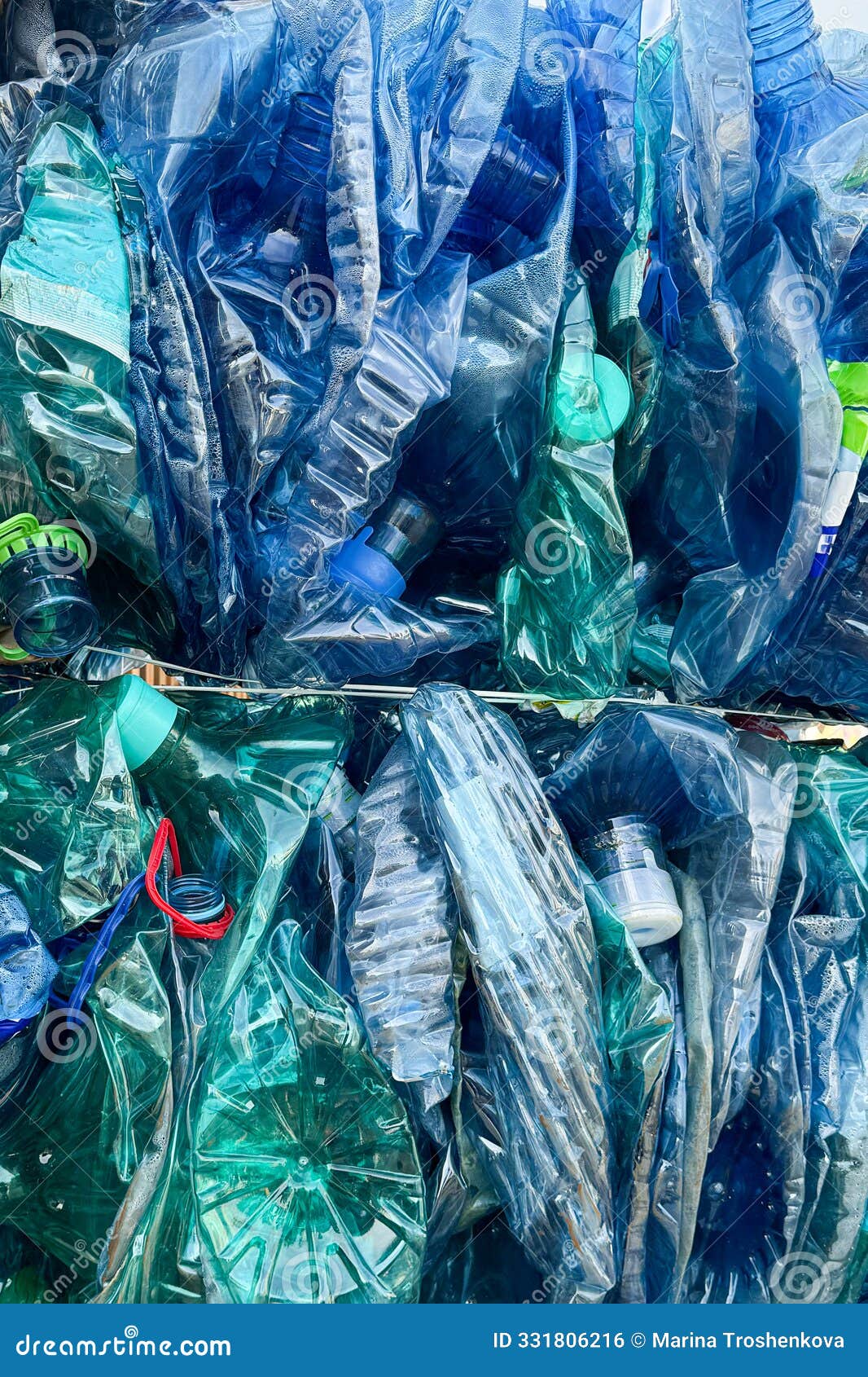Plastic Bottles,compressed into Bales and Ready for Recycling Stock ...