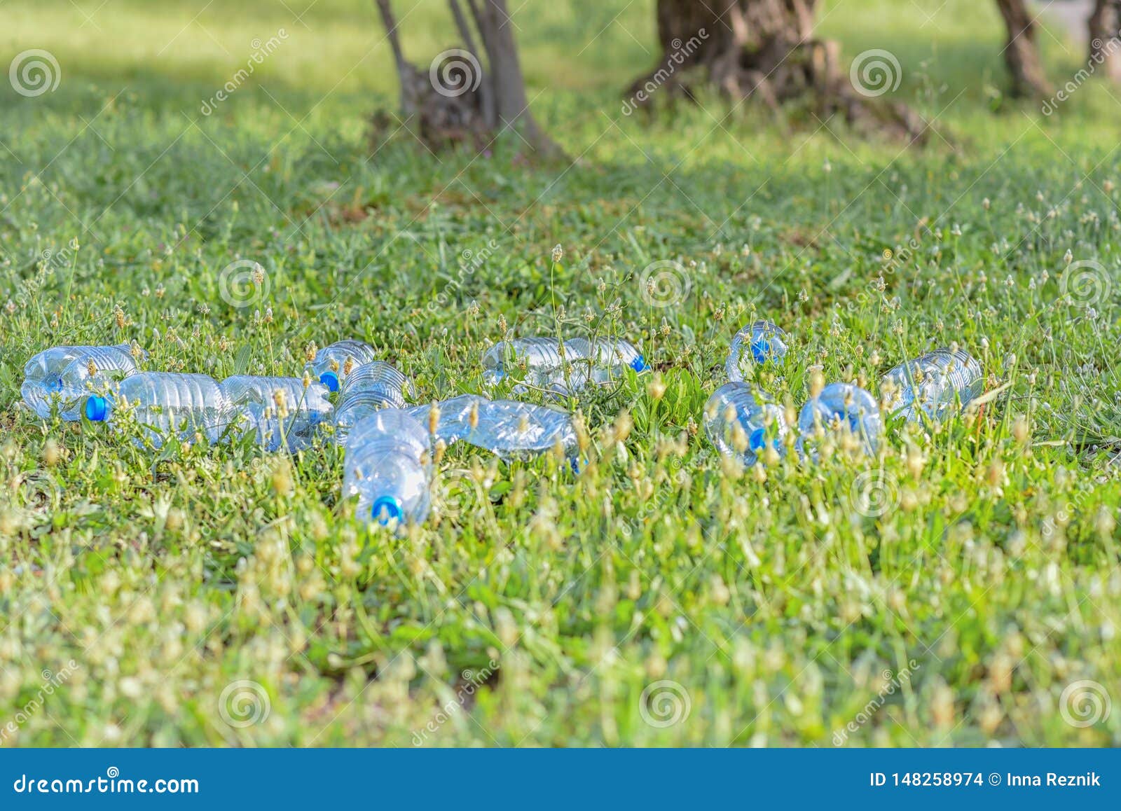 Plastic Waste in the Nature. Stock Photo - Image of park, ground: 148258974