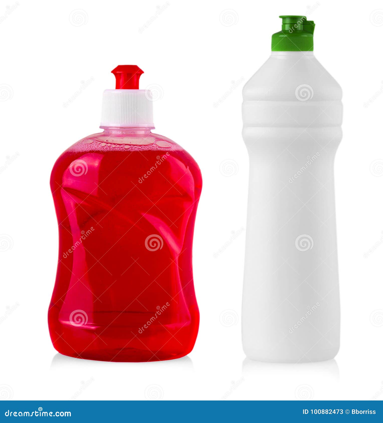 Plastic Bottles with Liquid Laundry Detergent, Cleaning Agent, B Stock ...