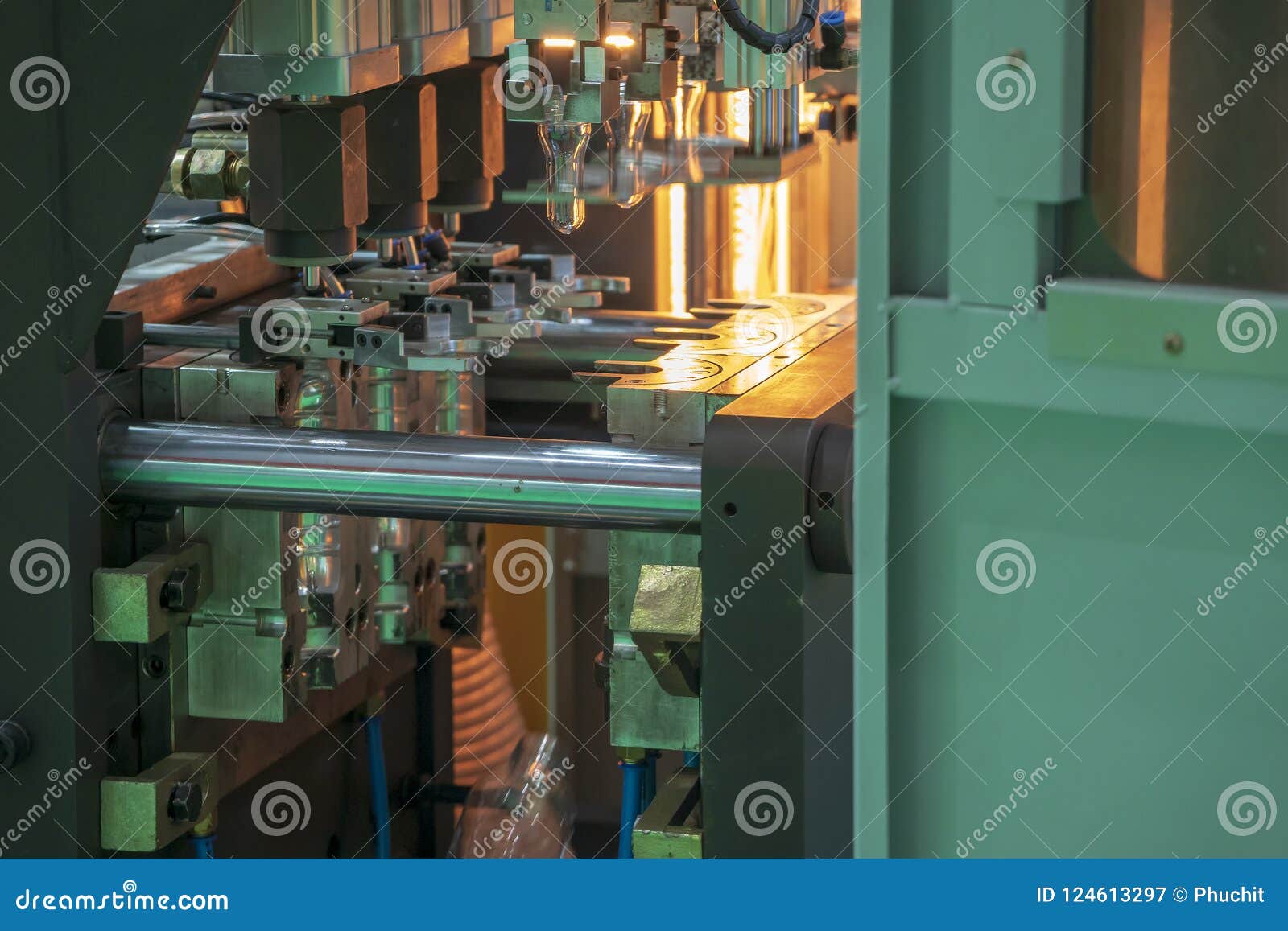 The Plastic Bottles Manufacturing Process Stock Image - Image of ...
