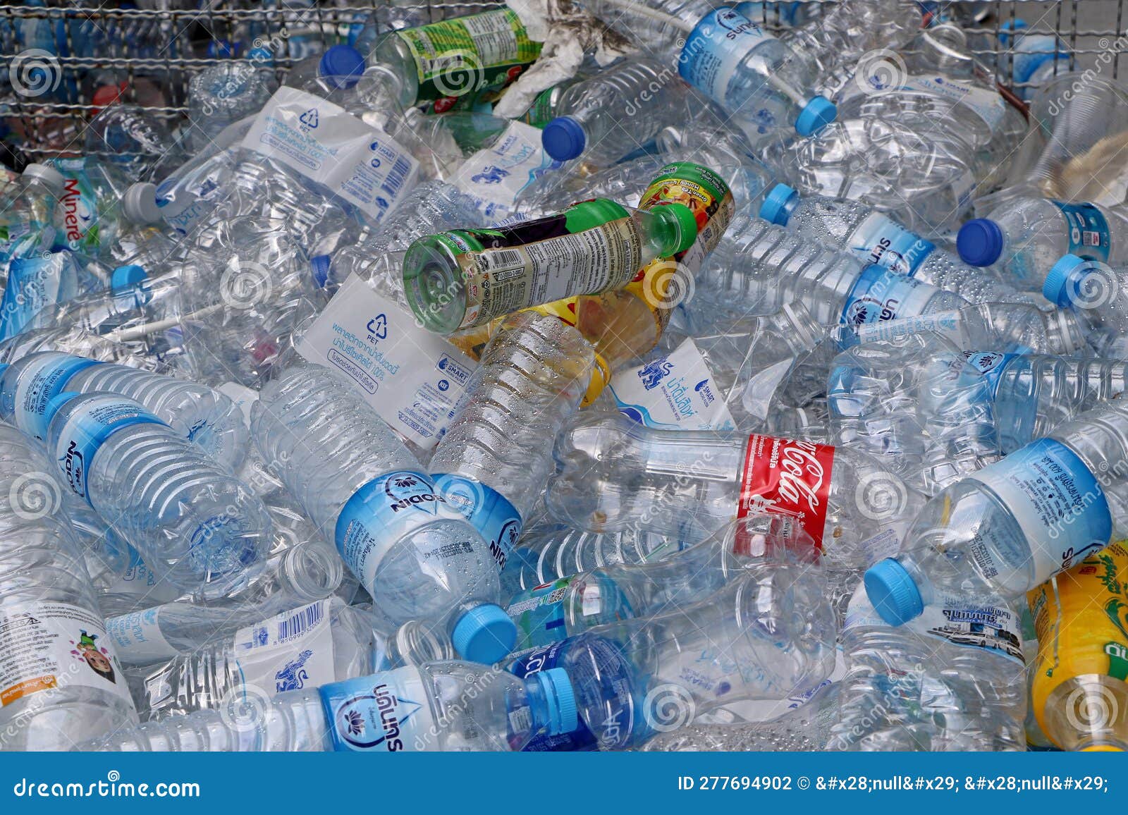 Plastic Bottles in Recycle Bin Editorial Photography - Image of bottle ...