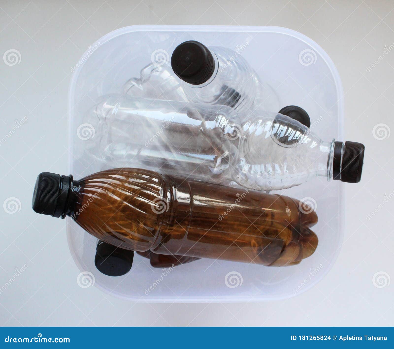 Plastic Bottles in the Trash Stock Photo - Image of collection, alcohol ...