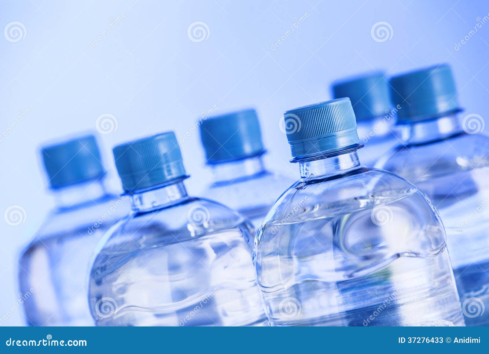 Plastic bottles of water stock image. Image of recycle - 37276433