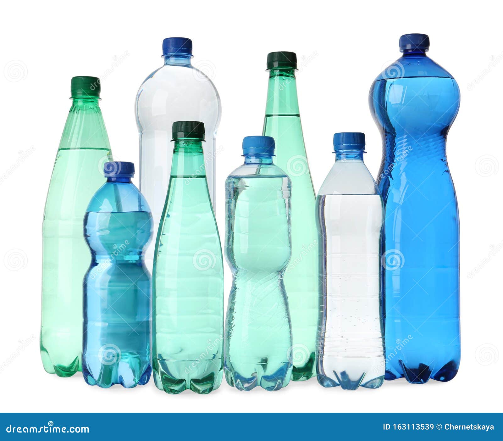 Plastic Bottles with Water Isolated Stock Image - Image of clean, cool ...