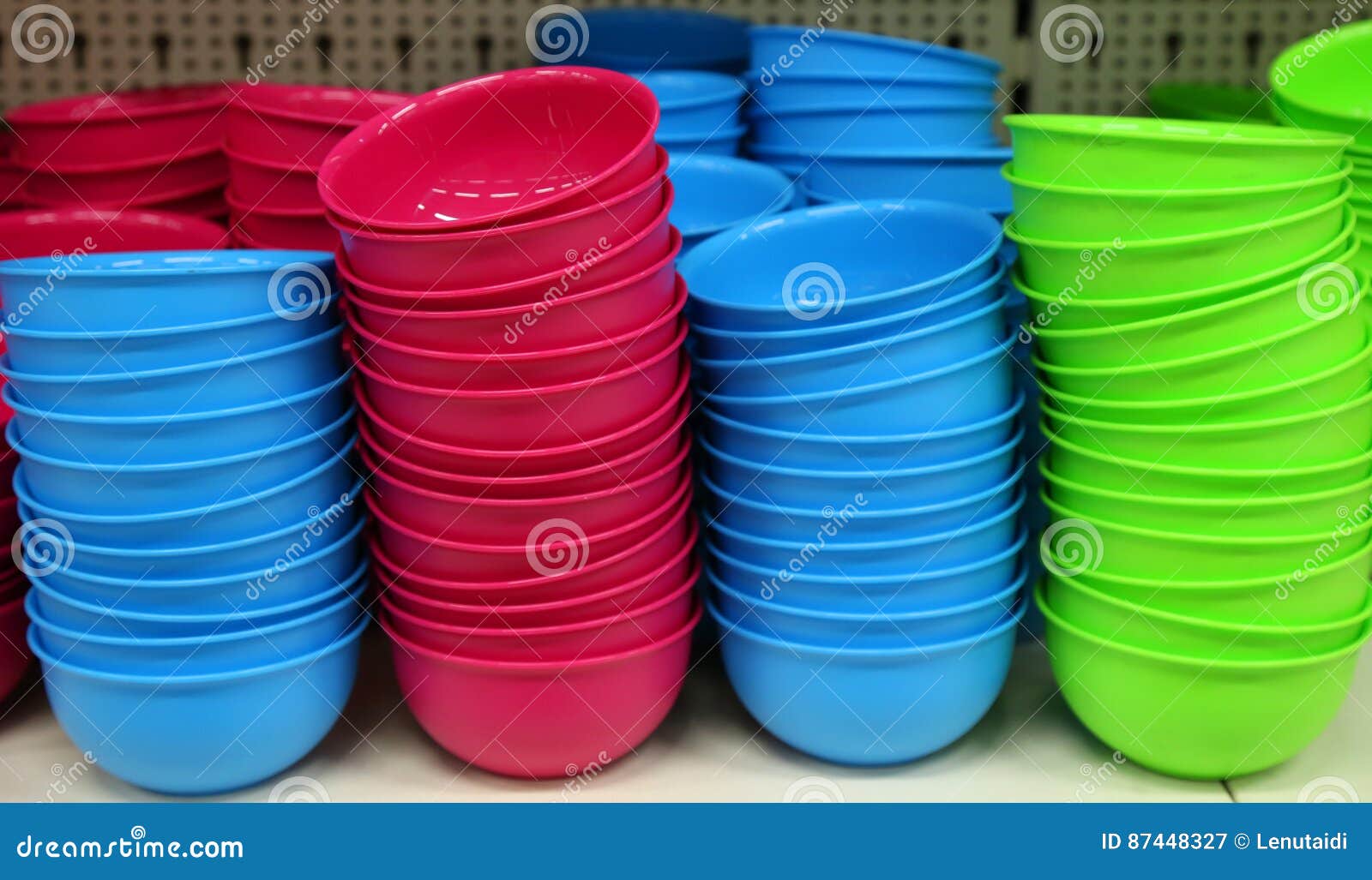 Plastic bowls stock image. Image of business, colors - 87448327