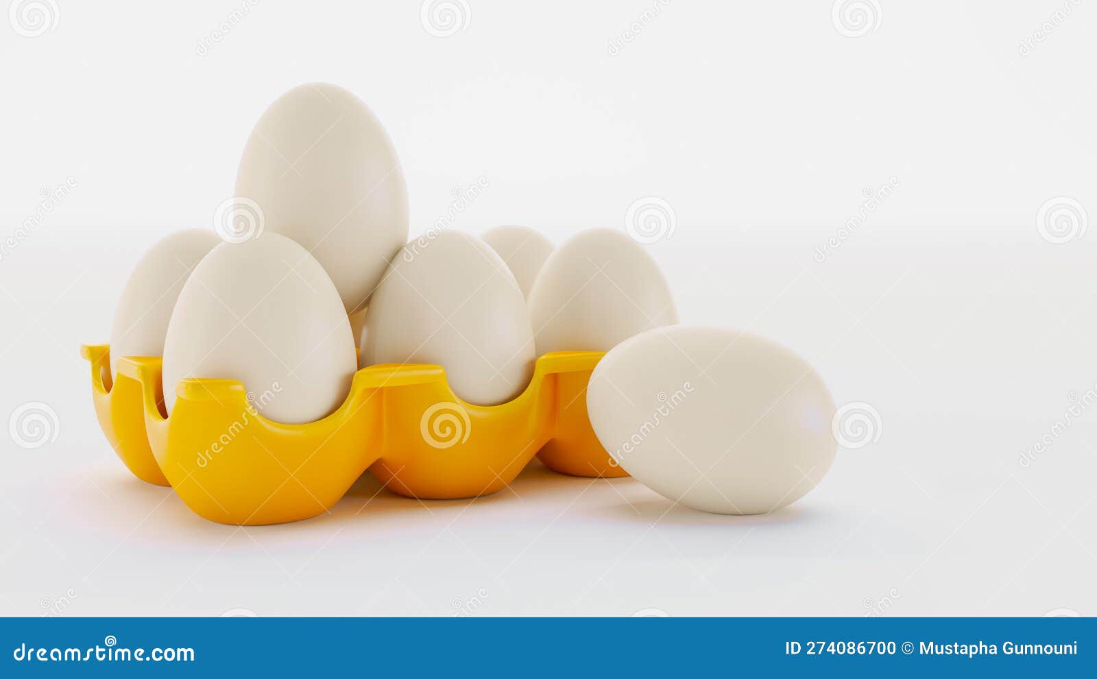 Plastic Box for Eggs with Egss Isolated on White, Stock Photo - Image ...