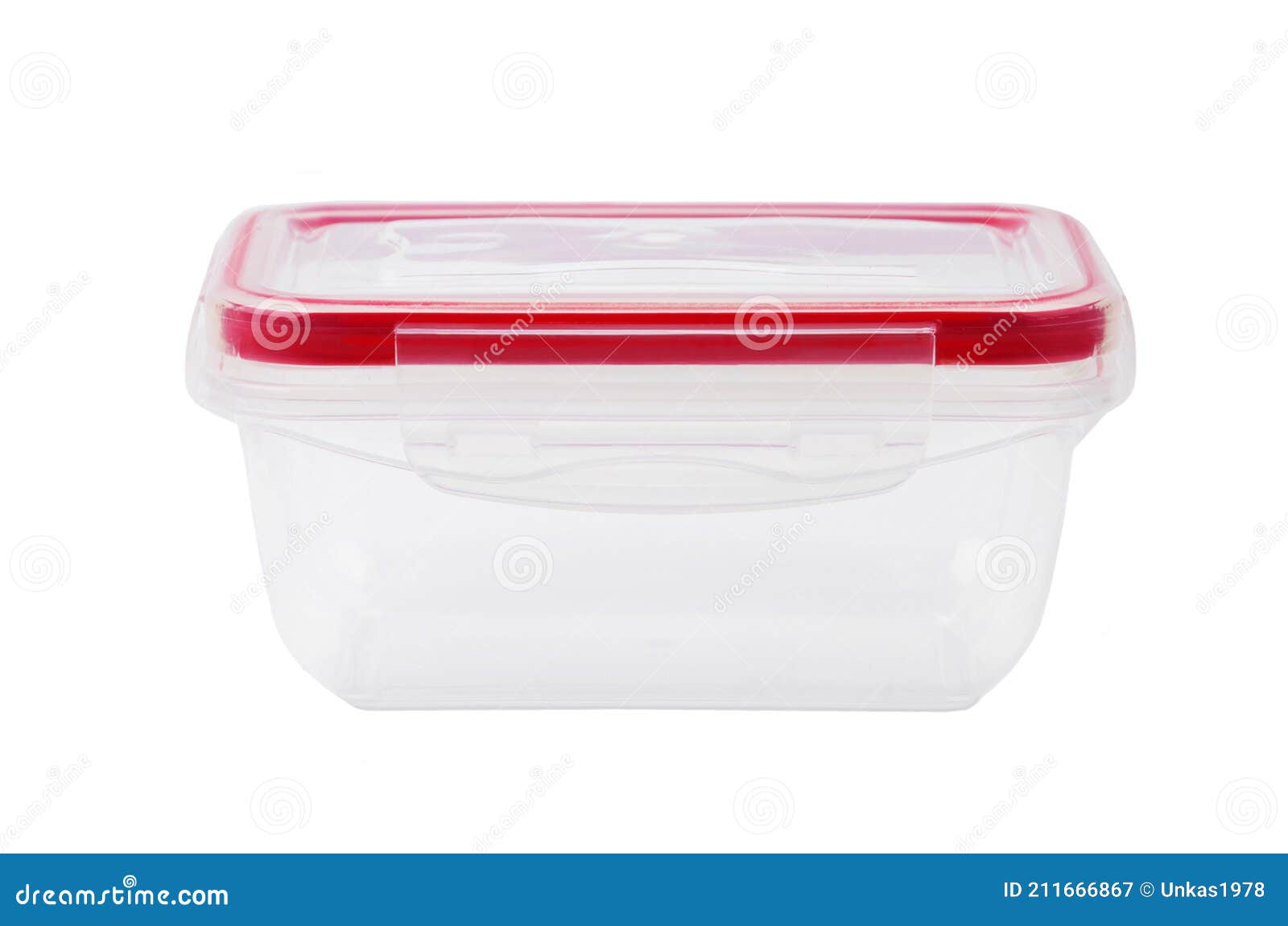 Plastic box for food stock image. Image of packaging - 211666867